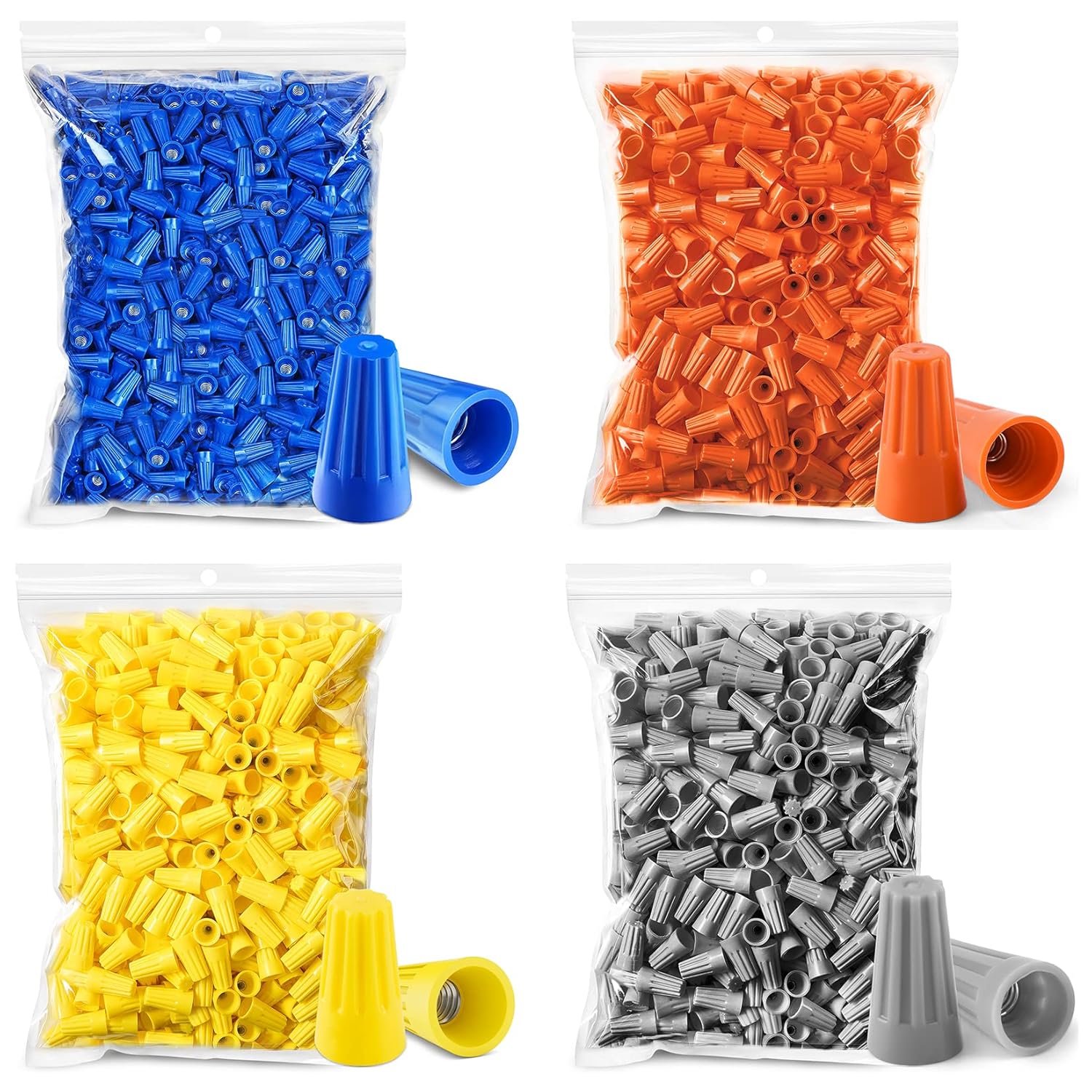 3200 PCS Wire Connectors Wire Caps Wire Nuts Twister for Quick ...