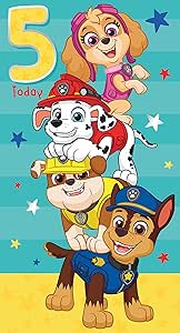 Paw Patrol Have Paw-Some 5th Birthday Greeting Card : Amazon.co.uk ...