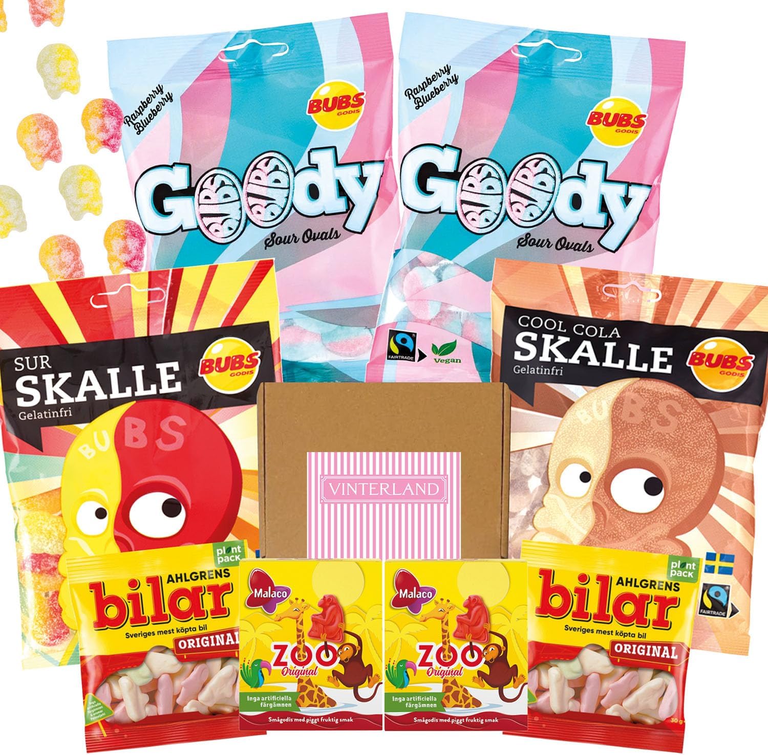 Amazon.com : Bubs Swedish Candy Mix - Big Ovals, Skulls, and More ...