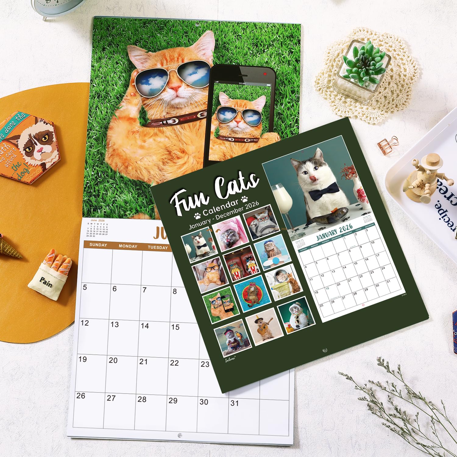 Snapklik.com : 2026 Wall Calendar - 2026 Calendar, Funny Cats Calendar ...