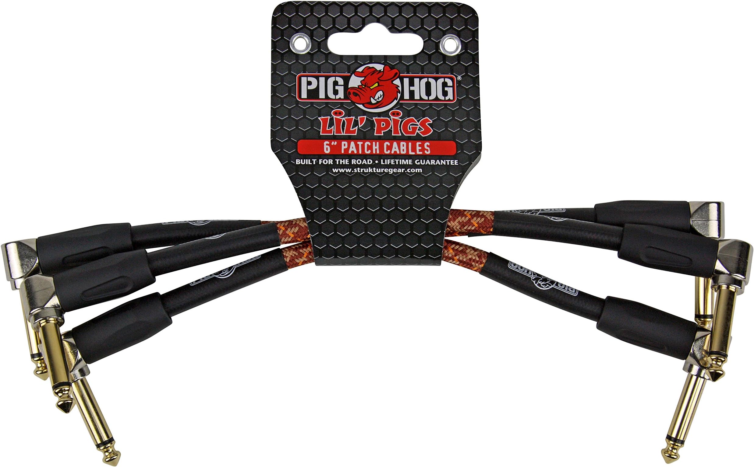 Amazon.com: Pig Hog PHLSK6BK Lil' Pigs Low Profile Right-Angle 1/4 ...