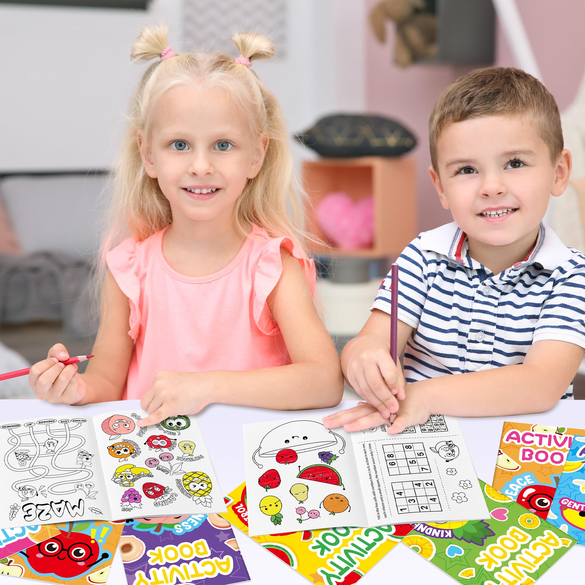 Snapklik.com : 24Pcs Religious Fruit Activity Books For Kids - Mini Fun ...