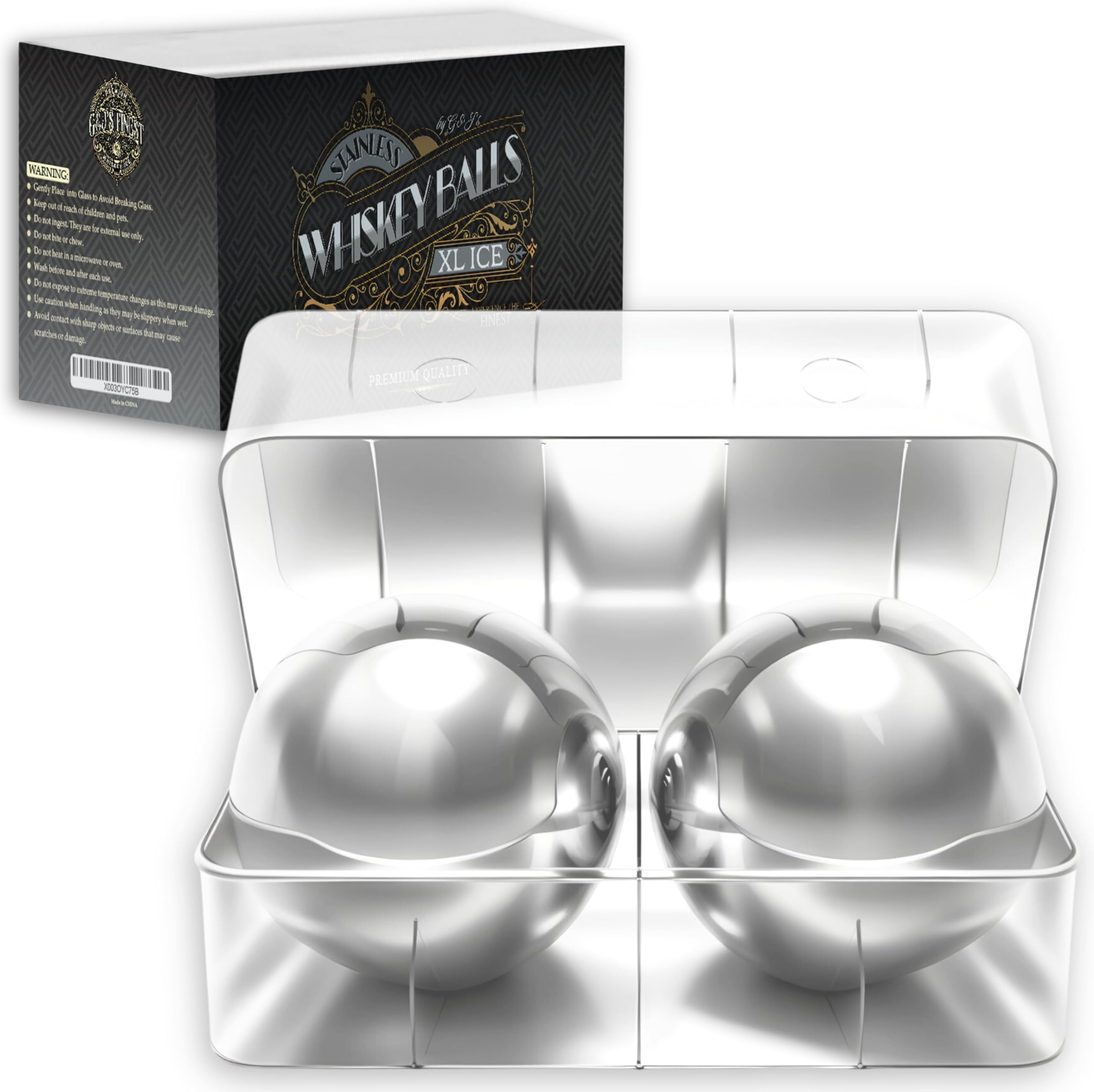 Amazon.com: Whiskey Balls Whiskey Stones Stainless Steel Metal Ice Cube ...