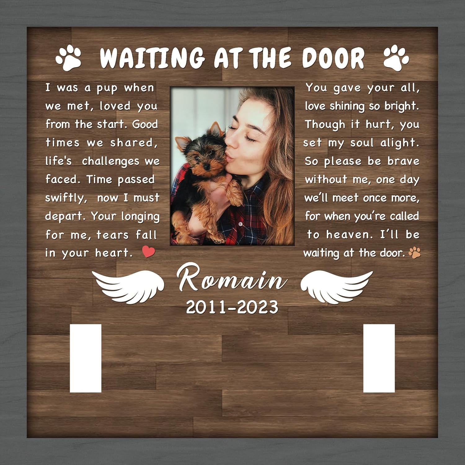 Amazon.com : purefly Personalized Dog Memorial Picture Frame Gifts for ...