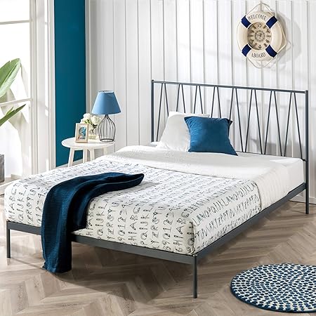 Amazon.com: Zinus Tom Metal Platform Bed Frame / Mattress Foundation ...