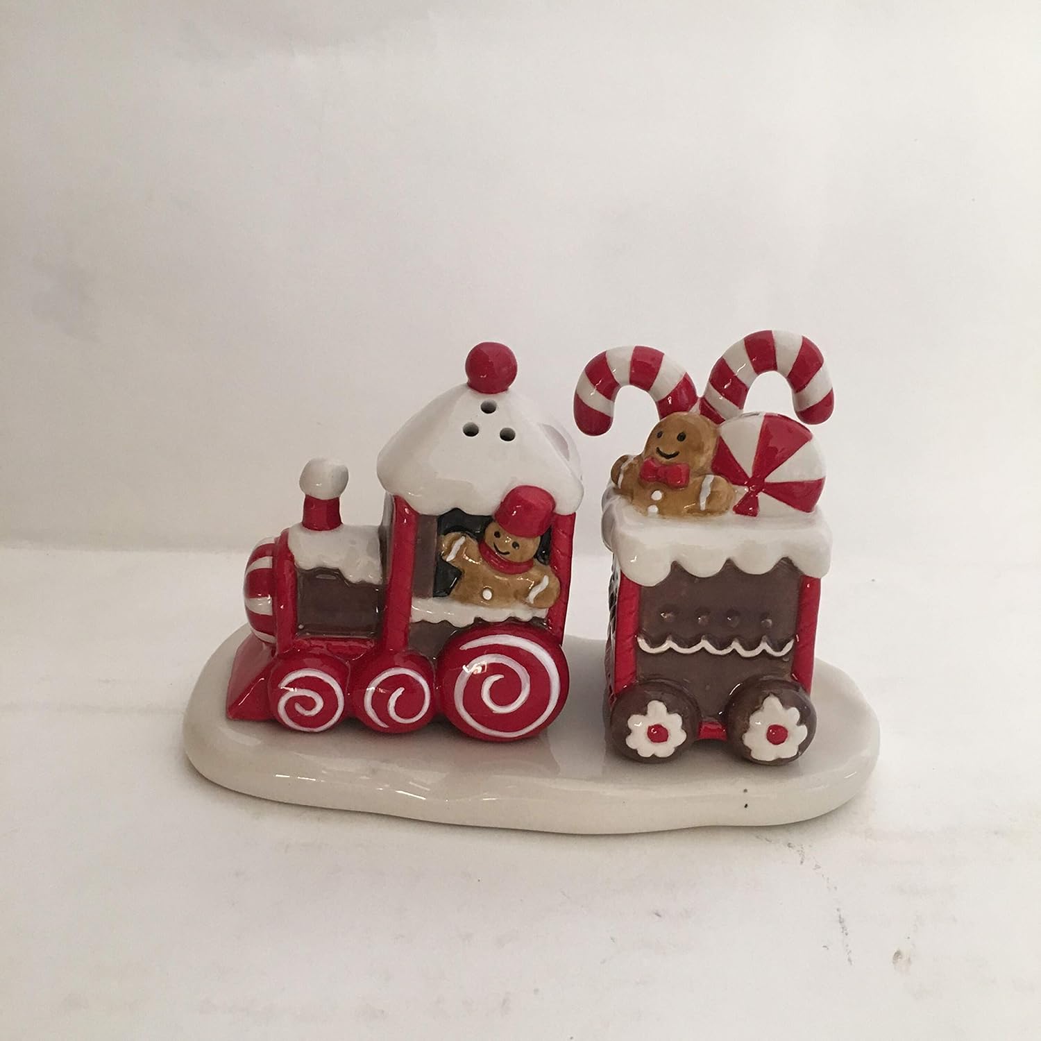 Amazon.com: Blue Sky Ceramics Gingerbread Train Salt & Pepper Set ...
