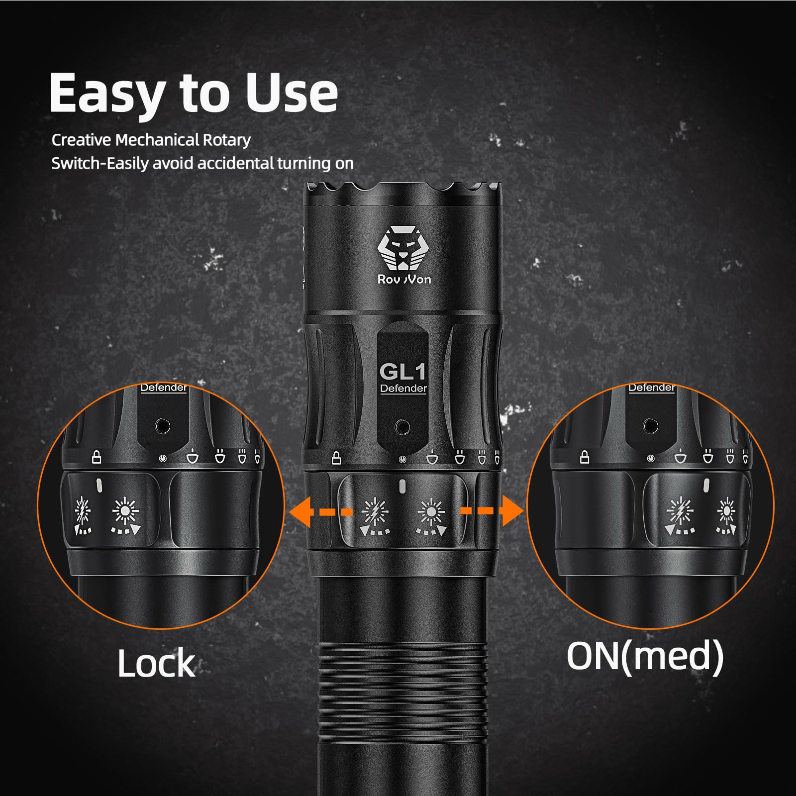 Snapklik.com : RovyVon GL1 3200 Lumens Bright EDC Search Flashlight