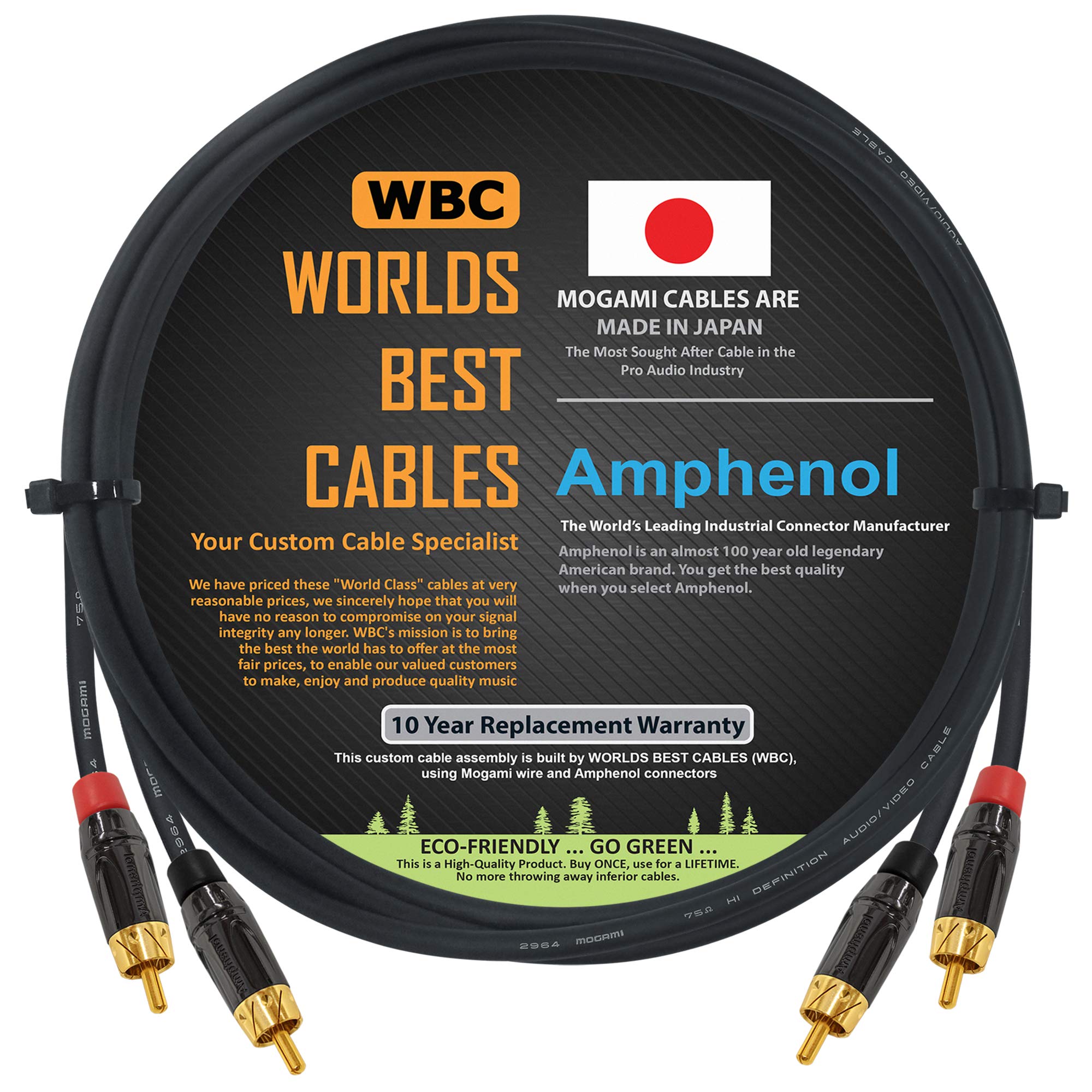 Buy 1.5 Meter RCA Cable Pair - Made with Mogami 2964 High-Definition ...