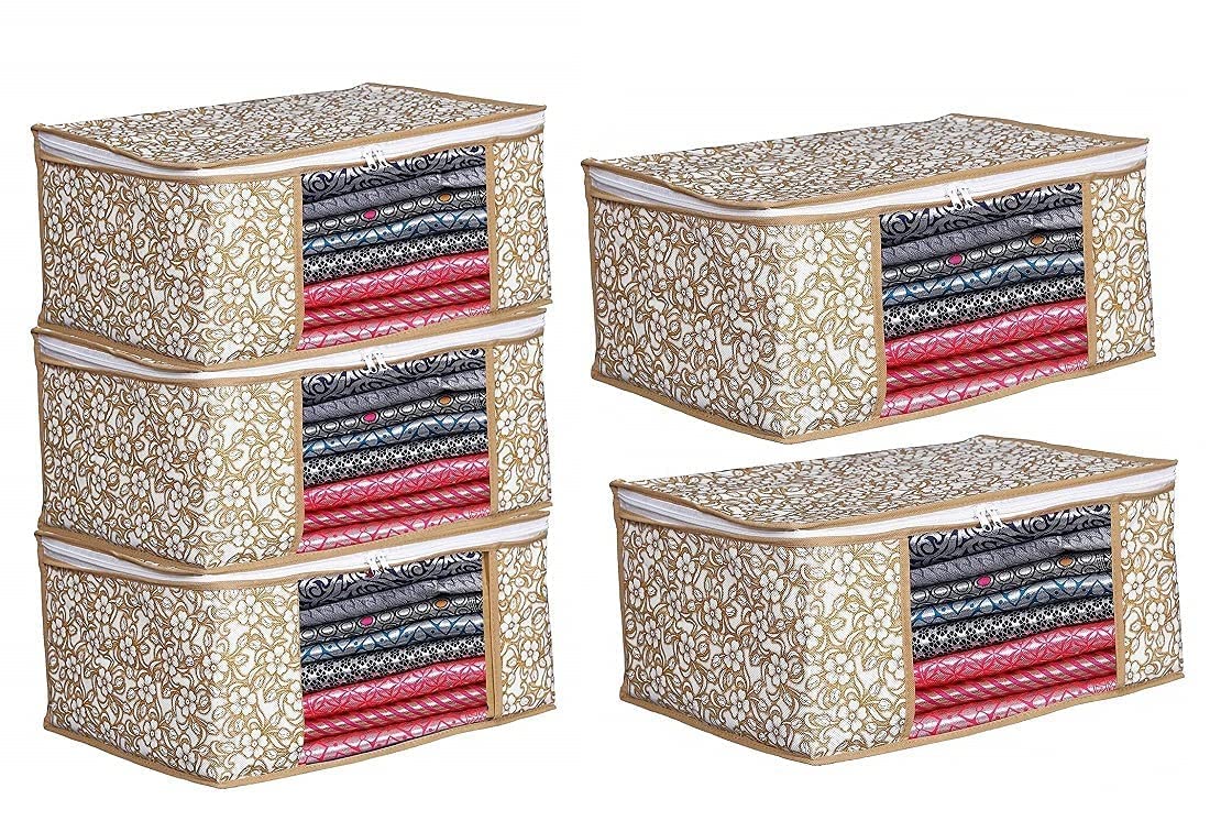 IMMERSE Non Woven Saree Cover Storage Box for Clothes with primum ...