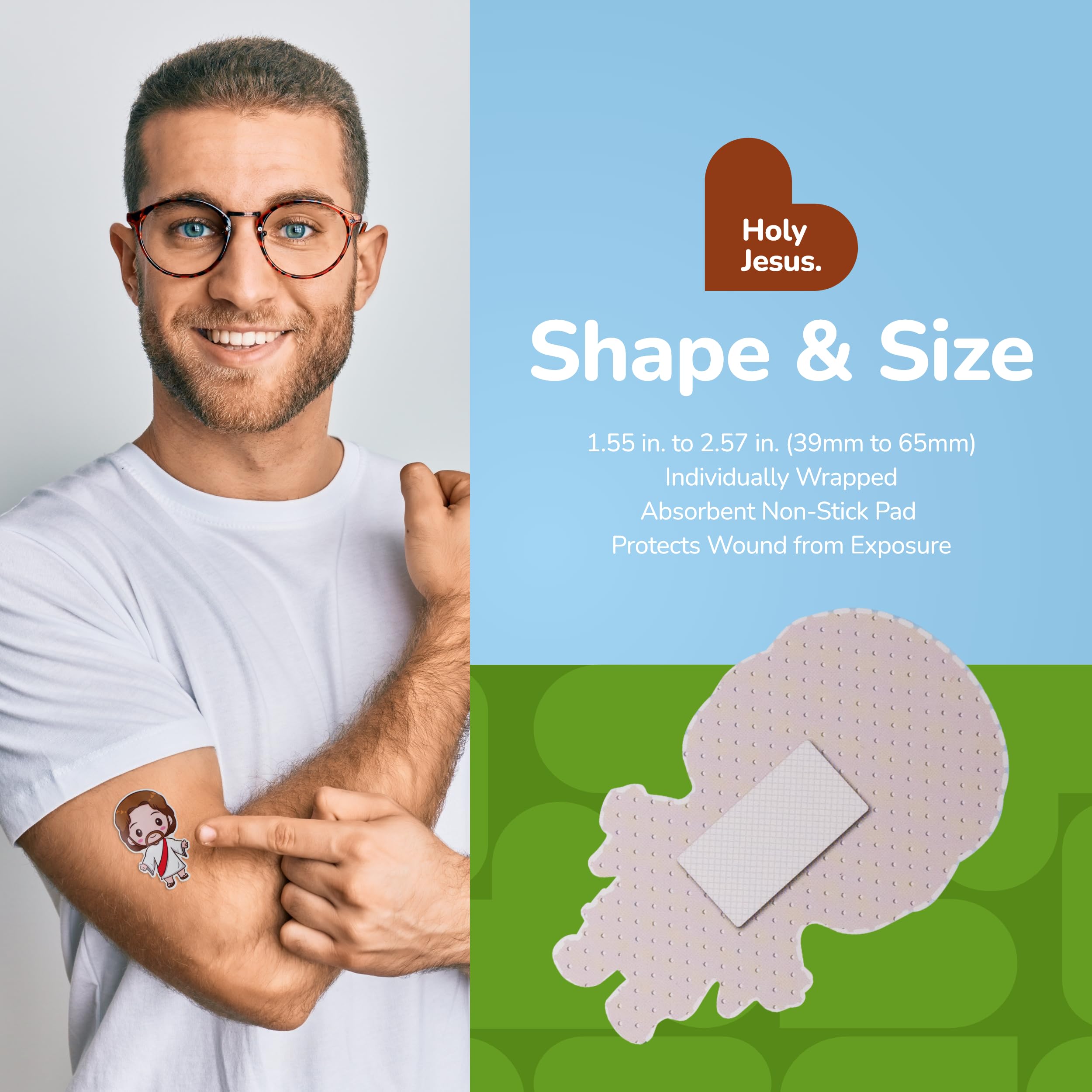 Snapklik.com : Bandages, Holy Jesus Shaped Self Adhesive Bandage Set ...