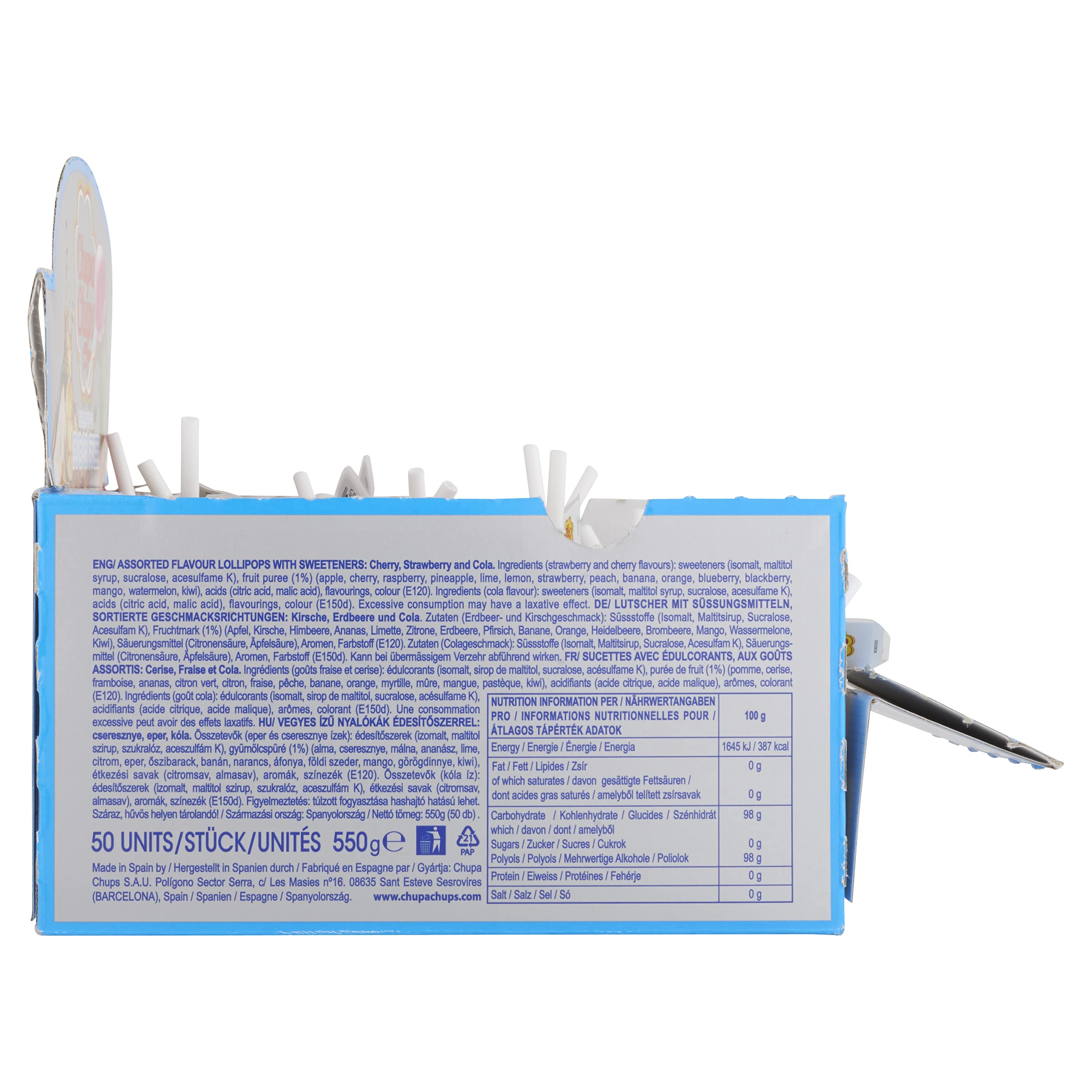 Chupa Chups Party Sweets - Sugar Free Sweets Multipack (Pack of 50 ...