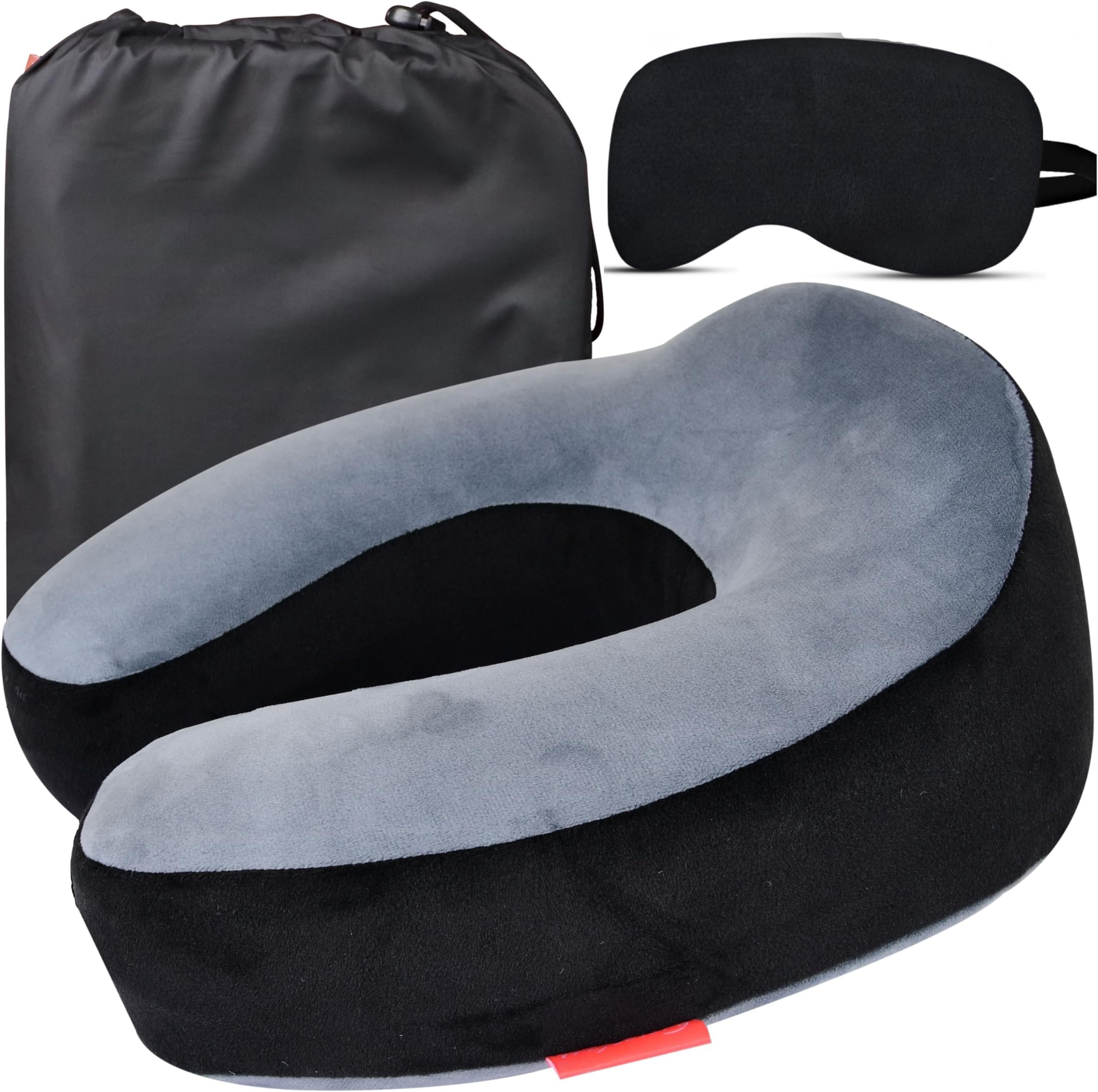 Vissco Tra-Well Ergonomic Neck Pillow With Sleeping Gel Eye Mask ...