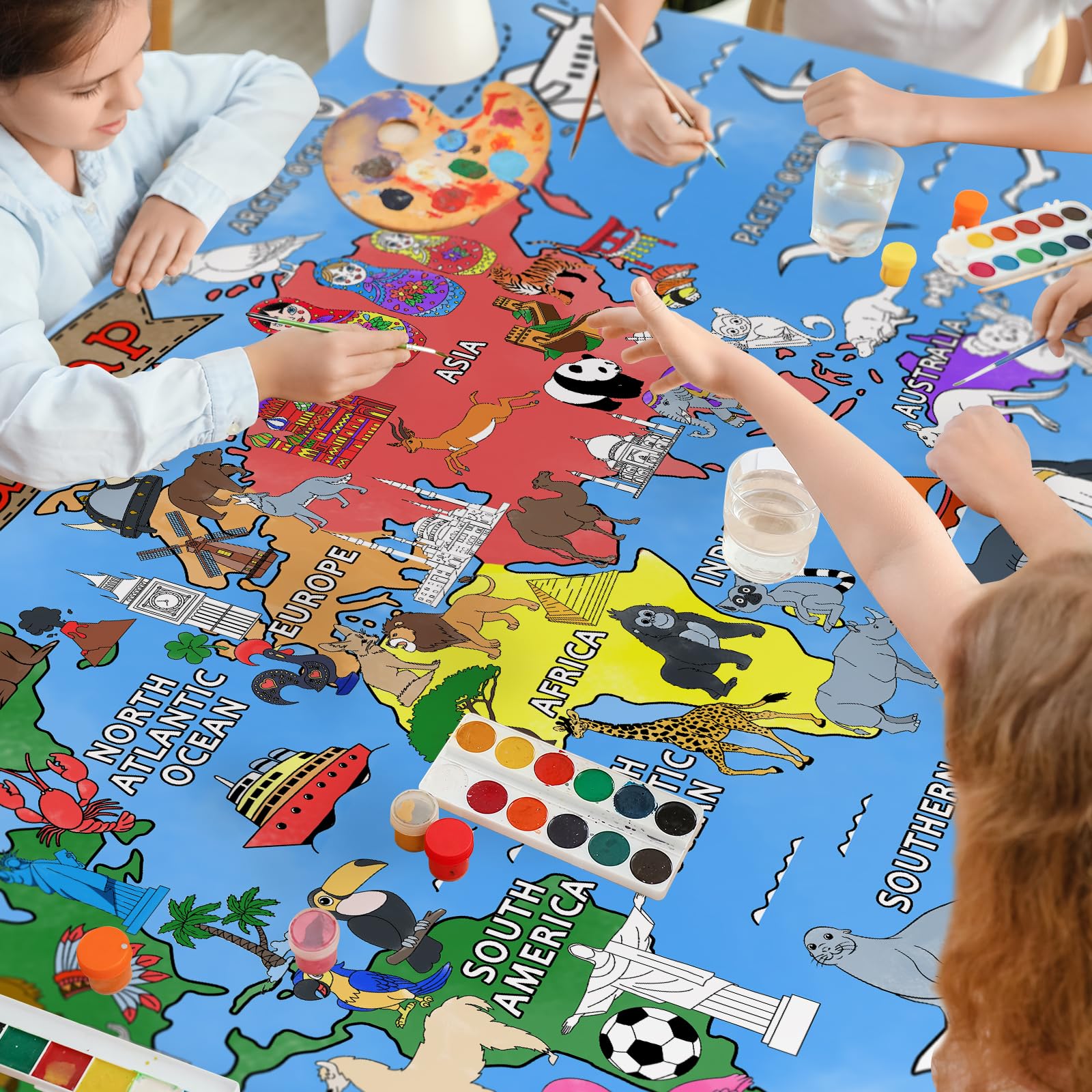Snapklik.com : World Map Giant Coloring Poster - 315x 72 Inches ...