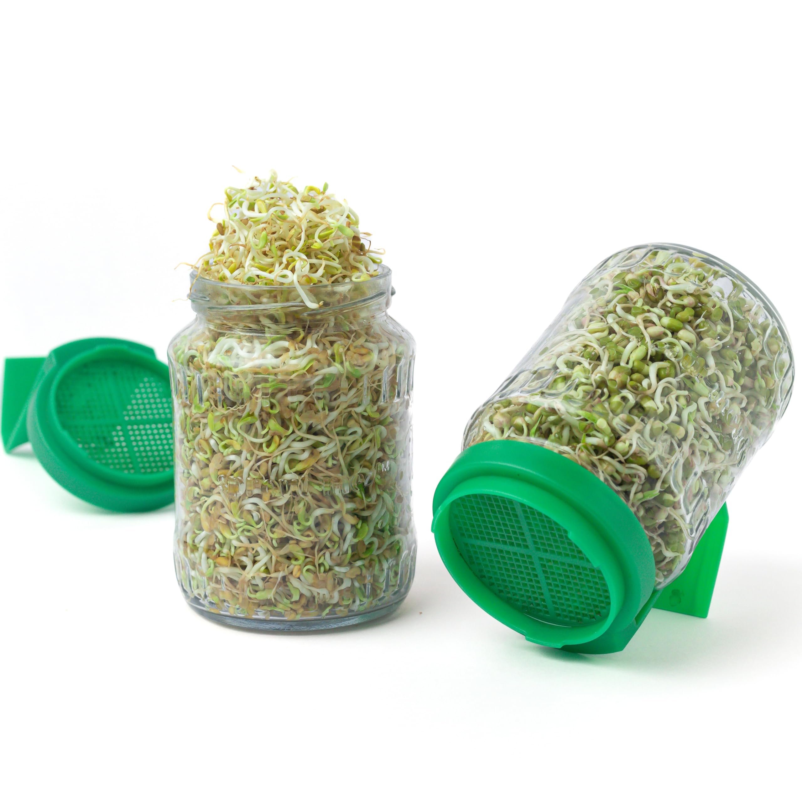sprout-me Combo Of 2 Multi Use Sprouts Maker Box-Glass Mason Jar With ...