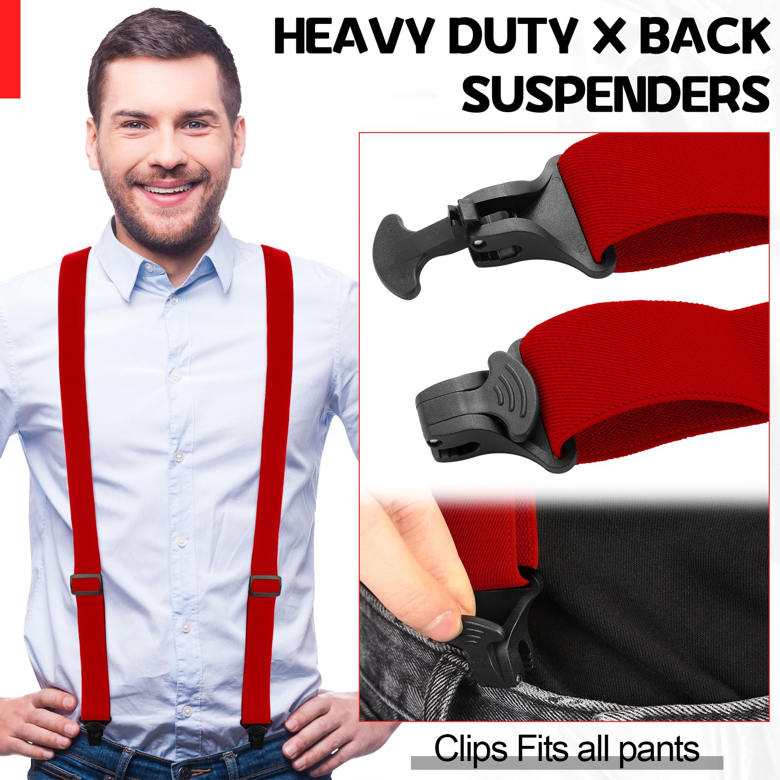 Snapklik.com : Janmercy X Back Hidden Suspender Heavy Duty Work Airport ...