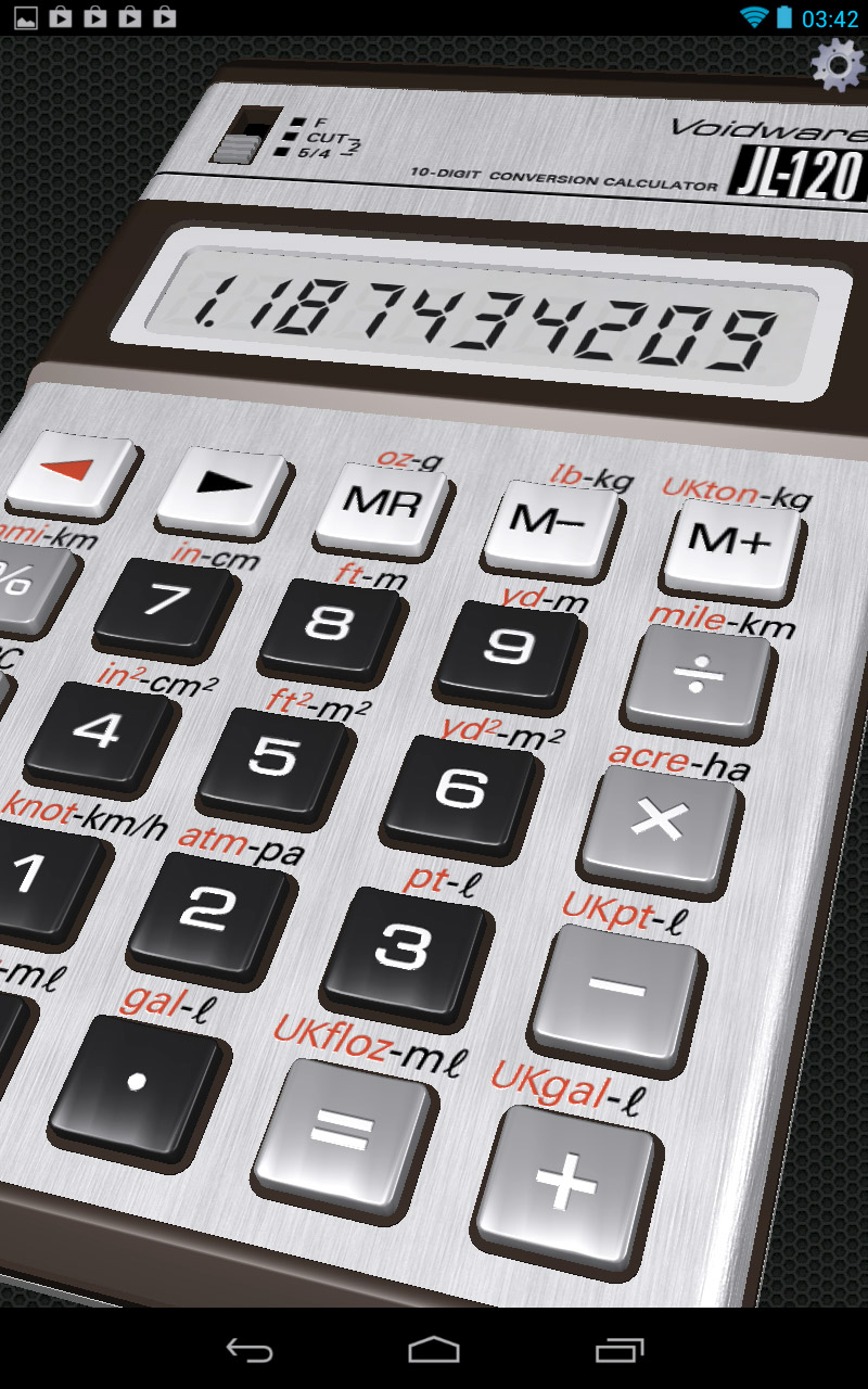 3D Conversion Calculator - App on Amazon Appstore