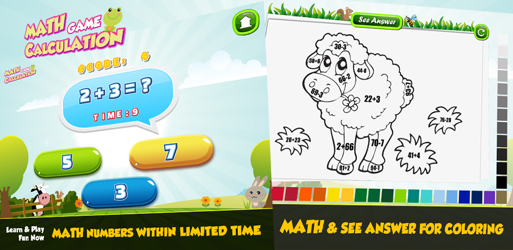Coloring Math Games For Kids Fantastic Color Game | Online Activities
