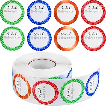 Amazon.com: 500 Pack Drink Stickers for Cups, Blank Cup Labels for ...