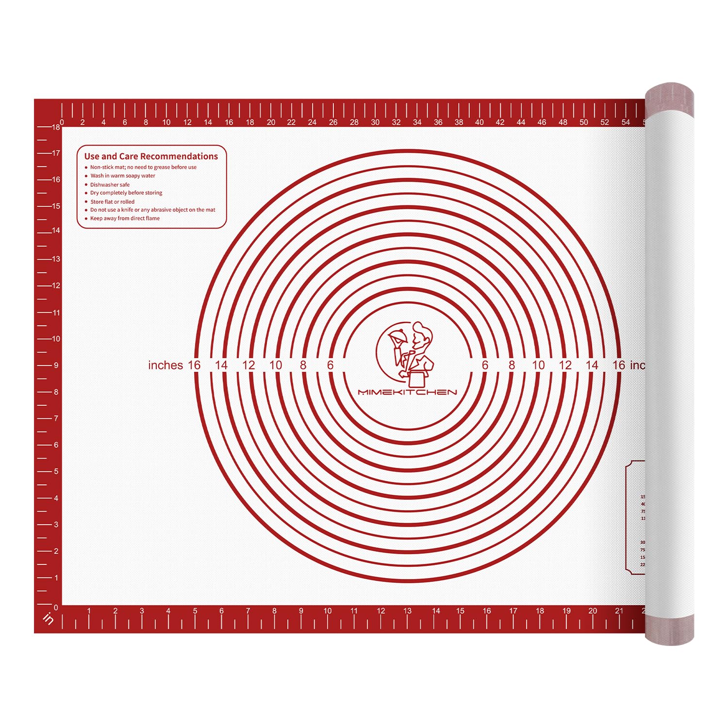 Amazon.com: Silicone Baking Mat,Non Stick Pastry Dough Mat for Rolling ...