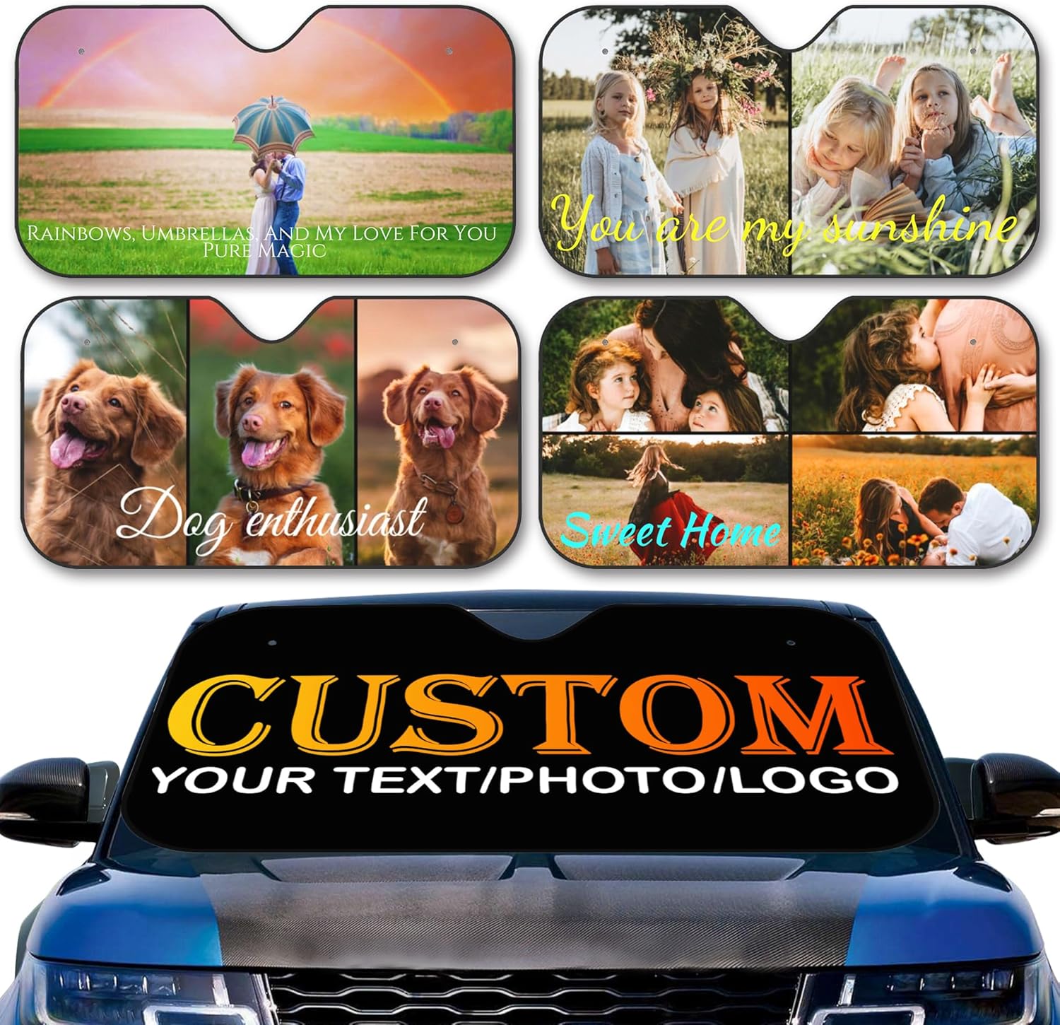 Amazon.com: Custom Car Windshield Sun Shade Personalized Car Windshield ...