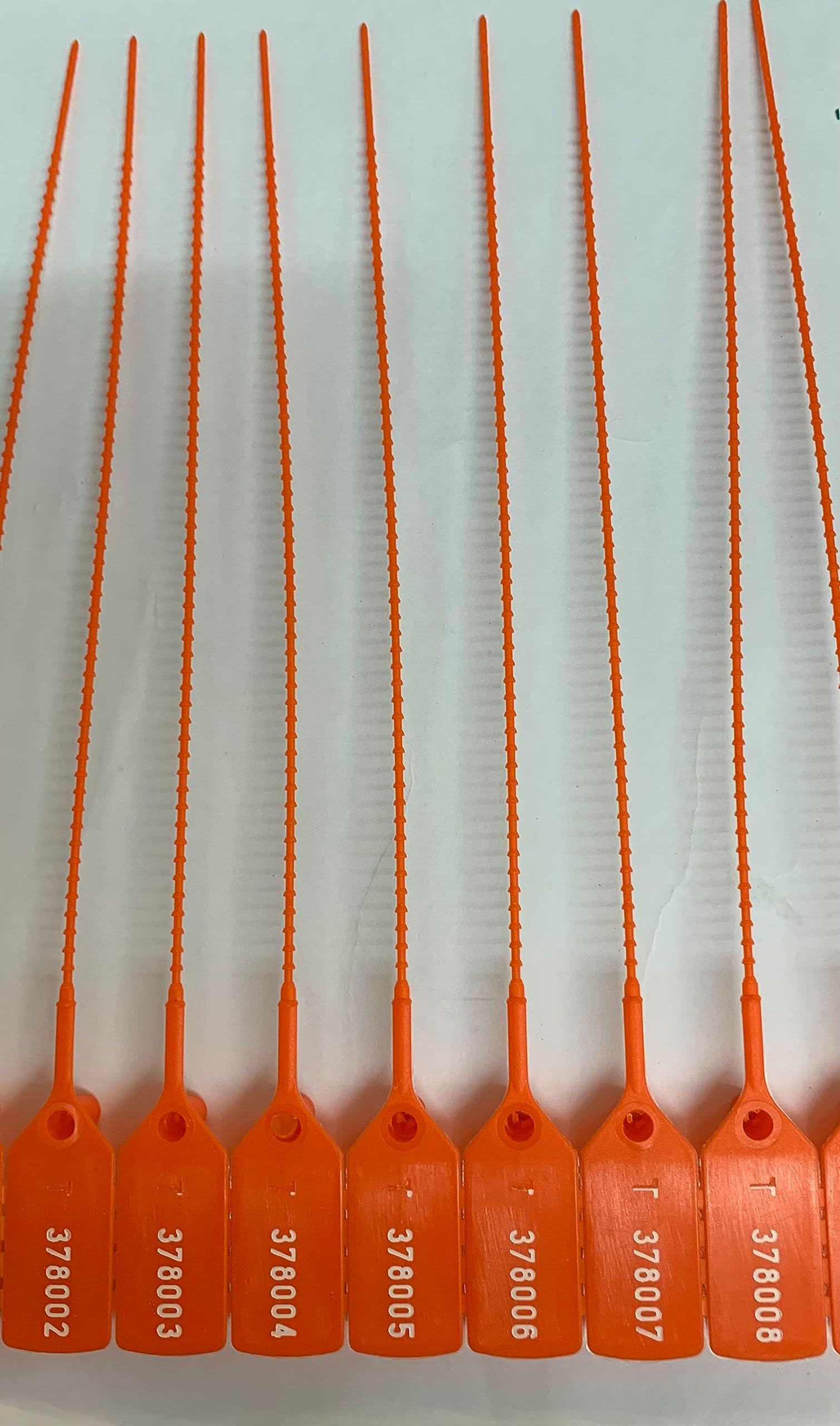 Orange Security Tags Numbered sequential Pull Ties Luggage Anti-Tamper ...