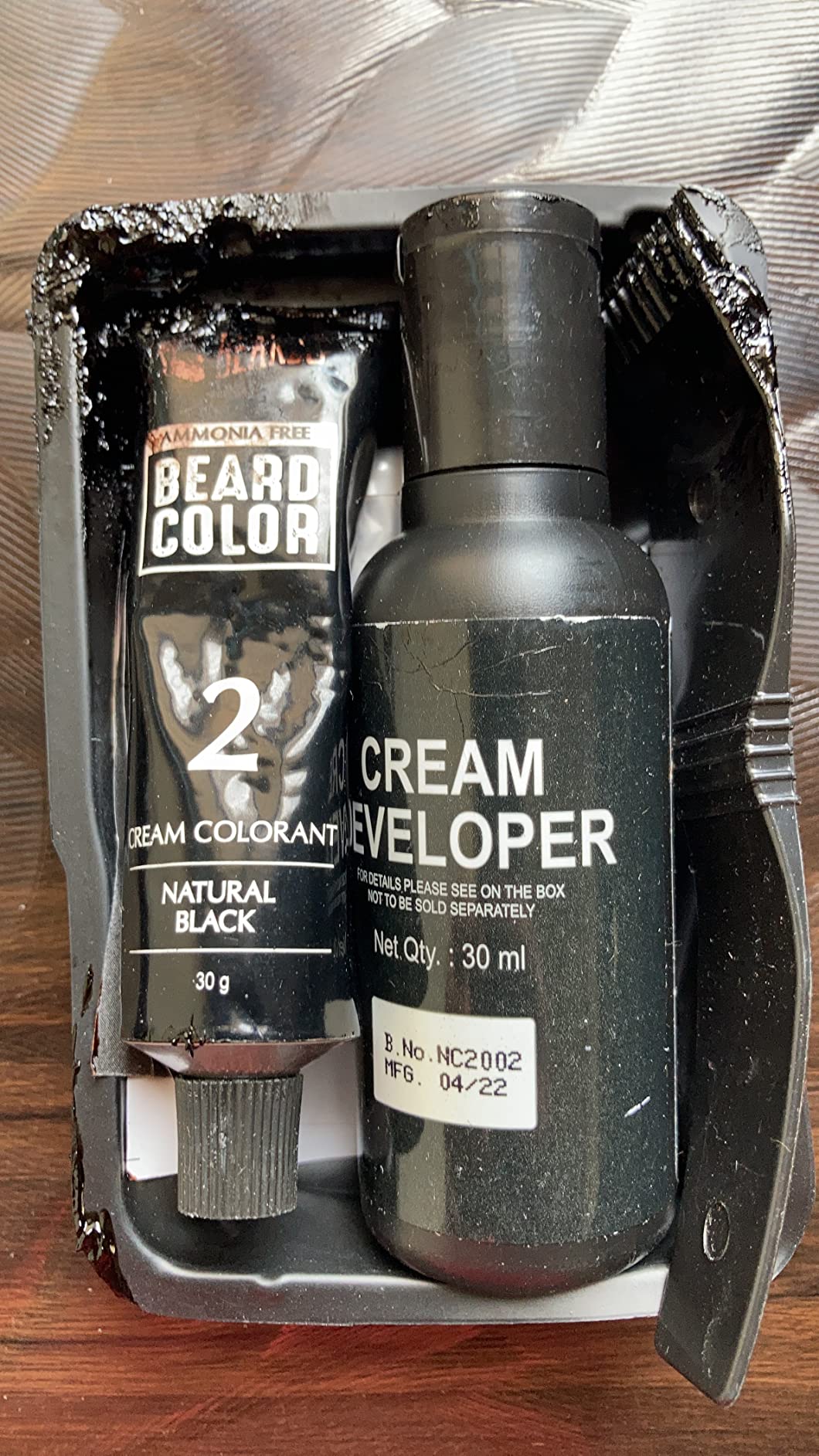 Beardo Natural Black Beard Color for Men 60ml With Godfather Beard Wash ...