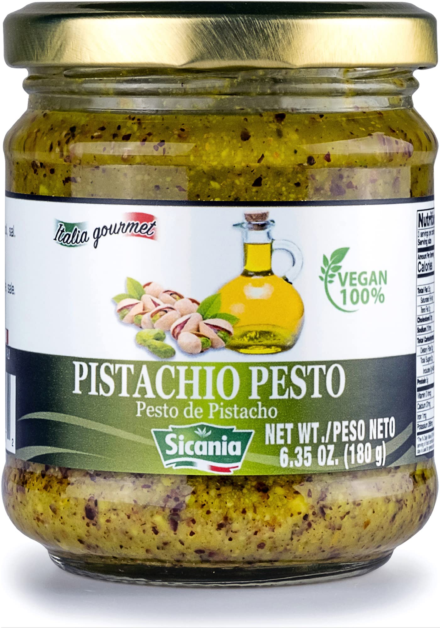 Amazon.com : SICANIA Pistachio Pesto Sauce, Savor the Taste of Sicily ...