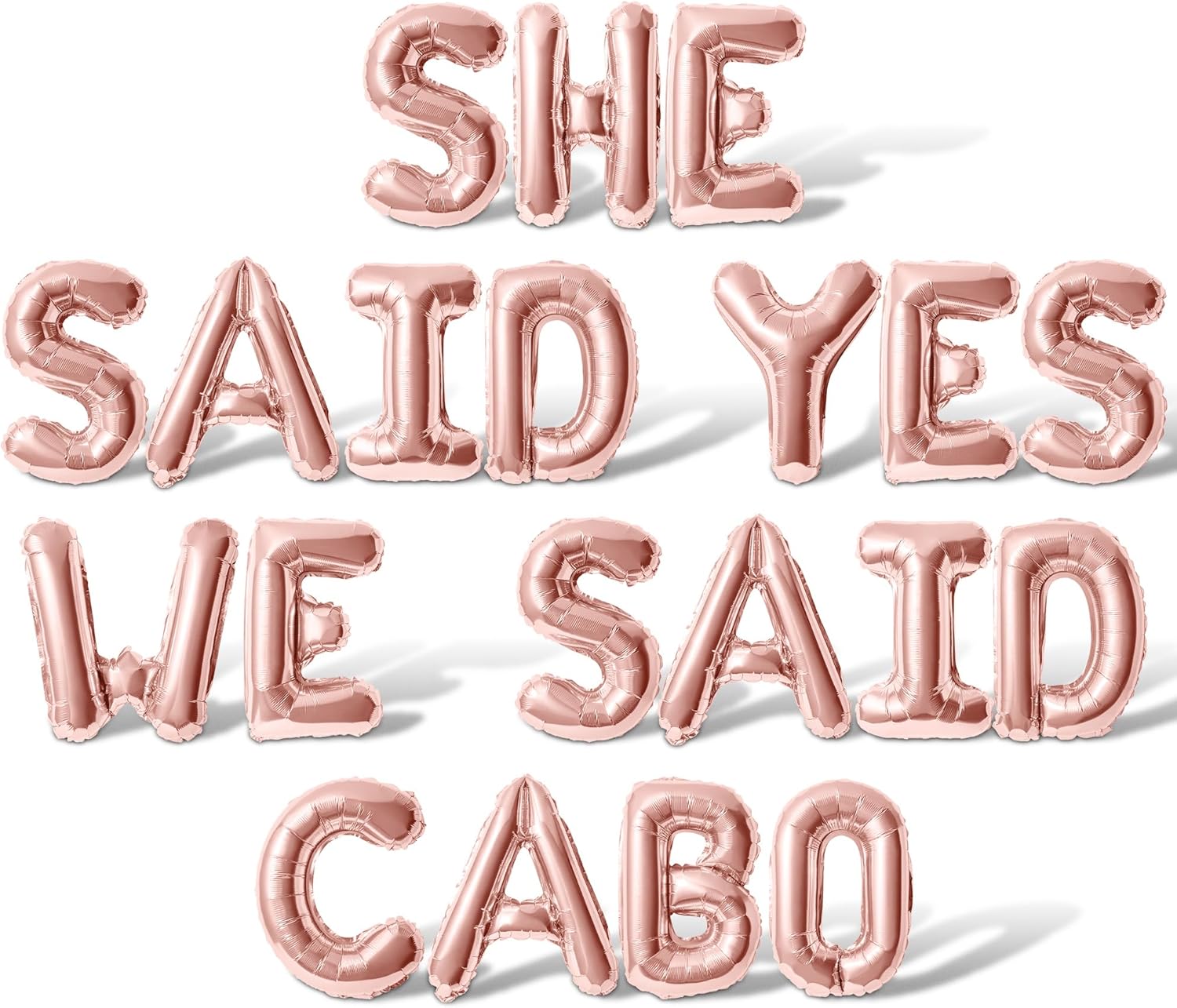 Amazon.com: Letter Balloons - SHE SAID YES WE SAID CABO 16" Inch ...