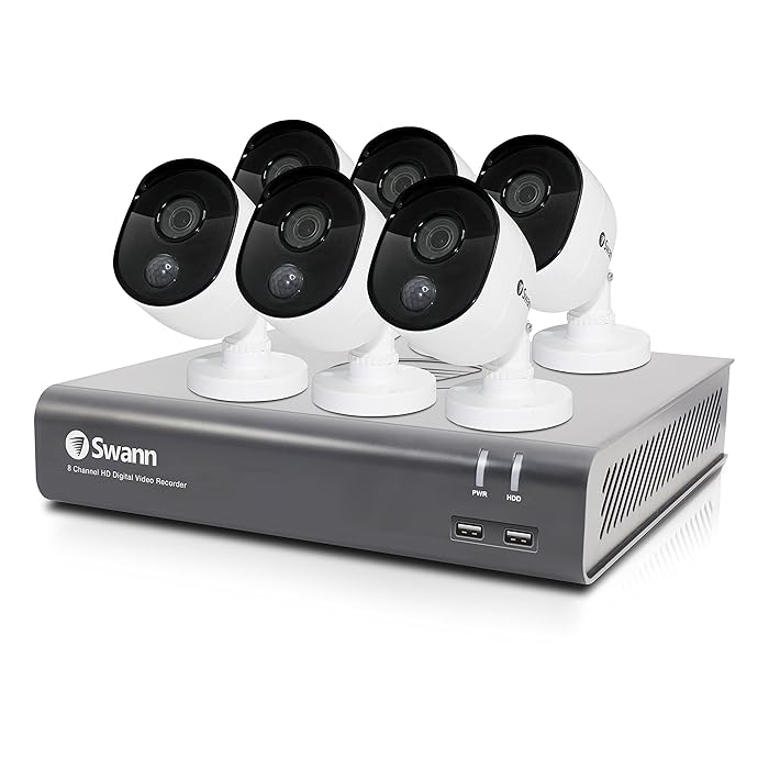 Buy Swann 1080p 8 Channel DVR Security System with 6 Cameras| 1TB Hard ...