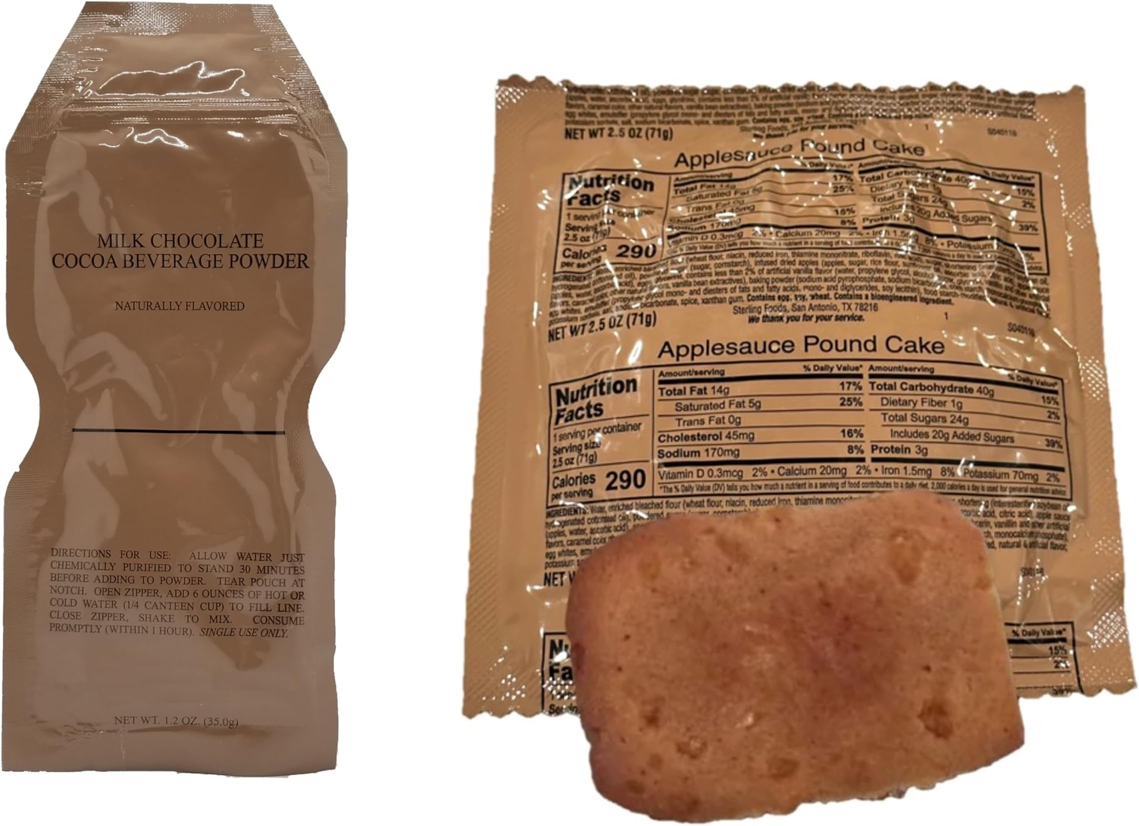 Amazon.com: Cold Weather MRE Meal Ready to Eat USGI Menu #6 Seafood ...
