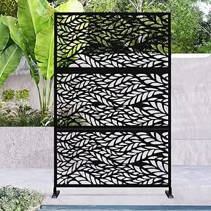 Amazon.com : Elevens Free Decorative Privacy Screen with Stand 76"H×47 ...
