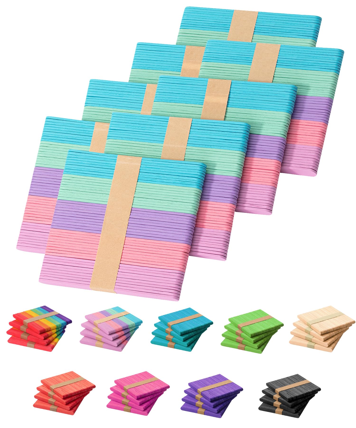 Amazon.com: Mr. Pen- Colored Popsicle Sticks, 500 Pack, 4.5Inch, Craft ...
