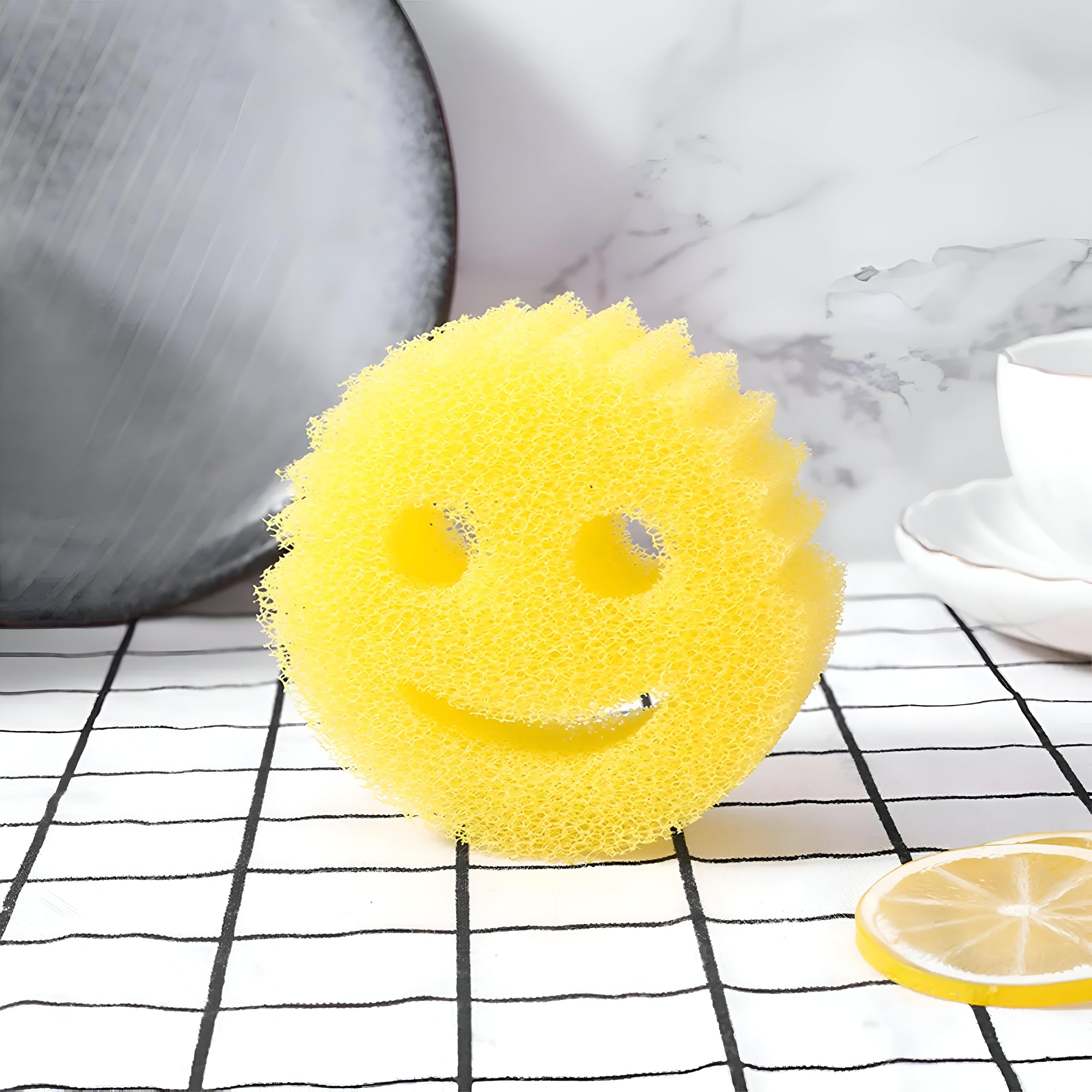 Lemon Fresh Scent Scrub Sponge - Non-Scratch for Dishes & Kitchen ...