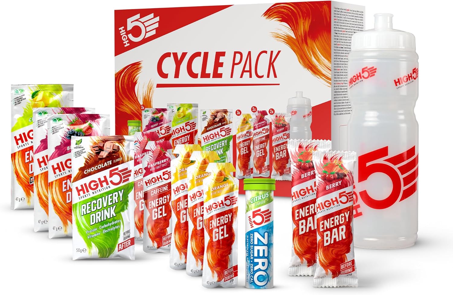HIGH5 Cycle Pack Containing Cycling Energy Hydration & Recovery ...