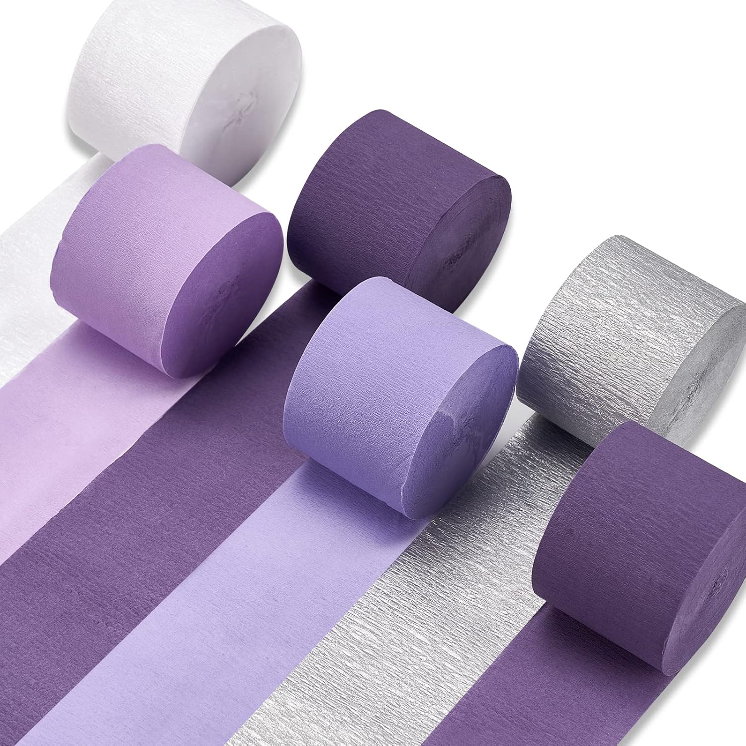 Amazon.com: PartyWoo Crepe Paper Streamers 6 Rolls 492ft, Pack of ...