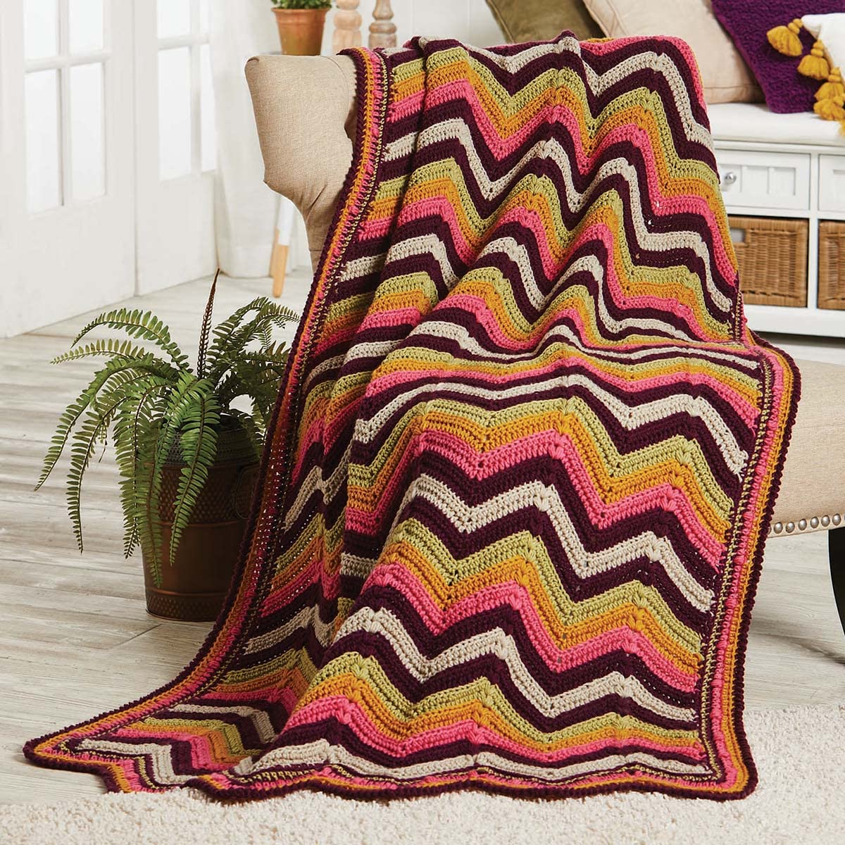 Amazon.com: Herrschners Leilani Afghan Crochet Kit