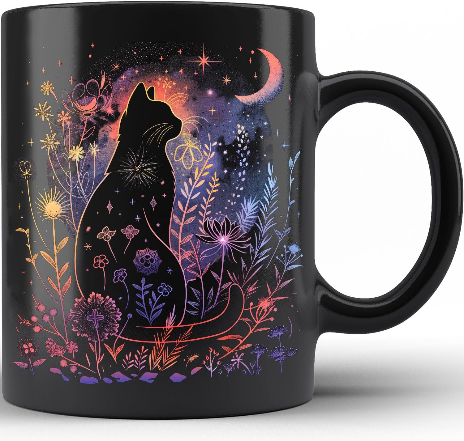 Amazon.com: Black Cat Mug Halloween Gifts For Cat Lovers – Cat Lovers ...