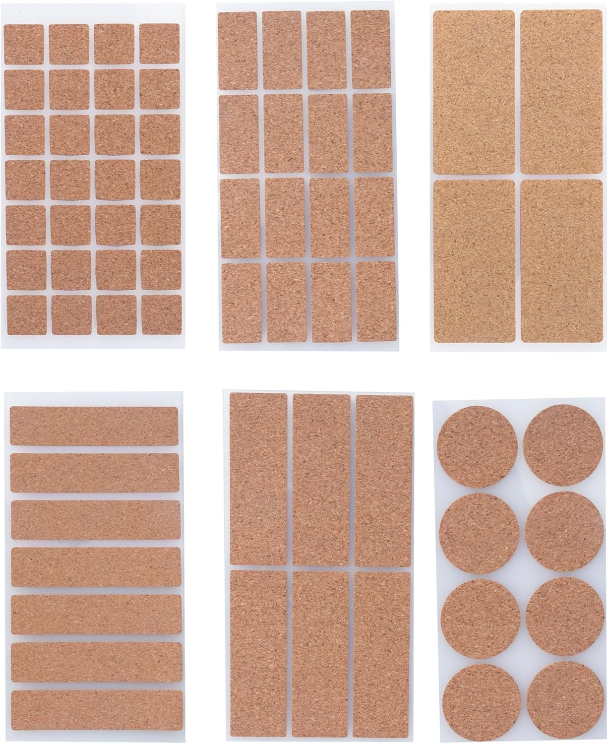 Amazon.com : Ruwado 18 Sheets Cork Label Stickers Multi Size Removable ...