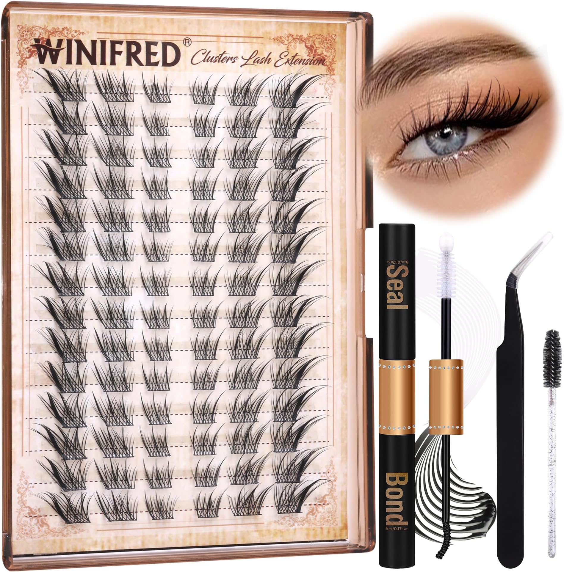 Amazon.com: Wispy Lash Clusters Natural Eyelashes Cluster Eyelash ...
