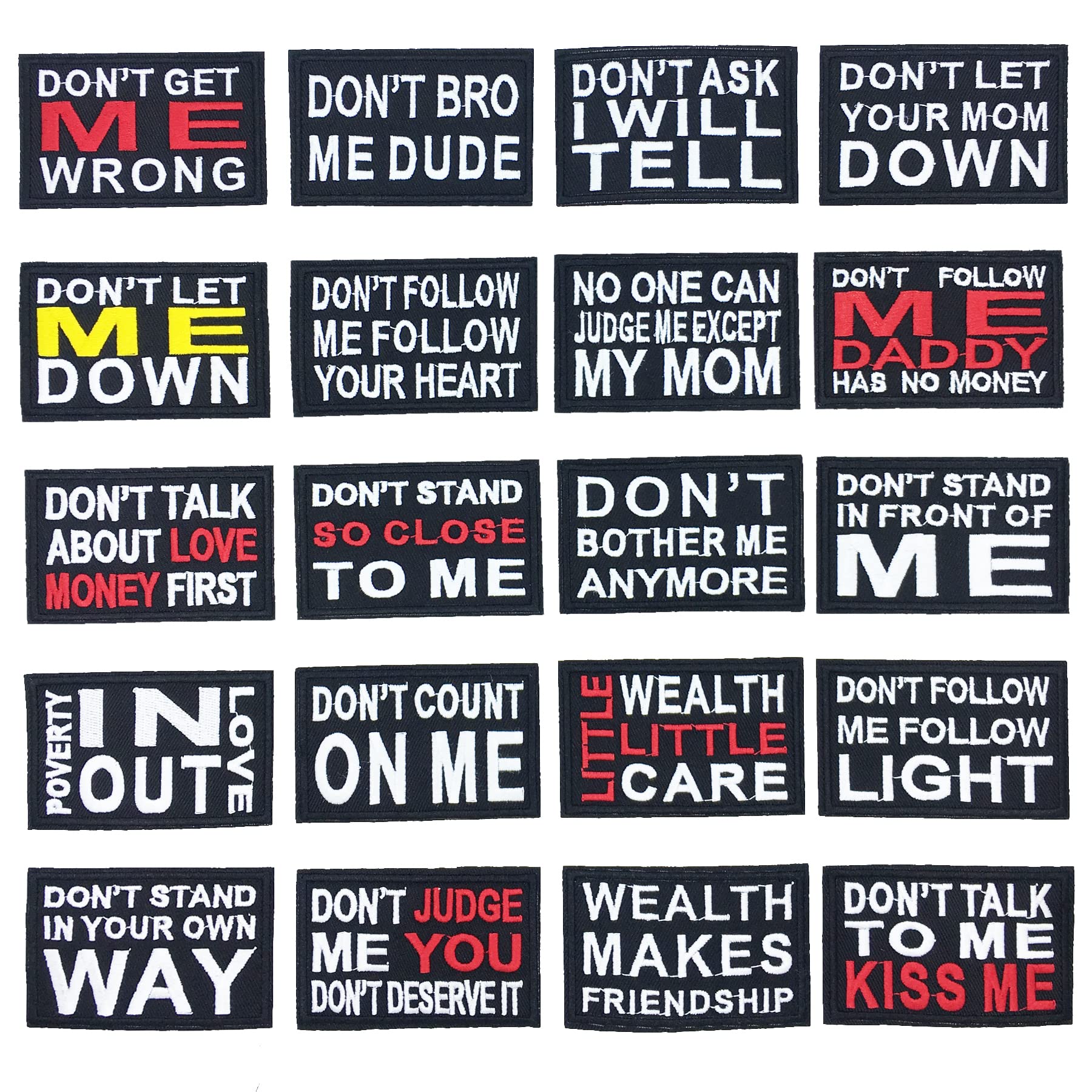 Amazon.com: U-Sky Sew or Iron on Patches, Pack 20 pcs Tactical Morale ...