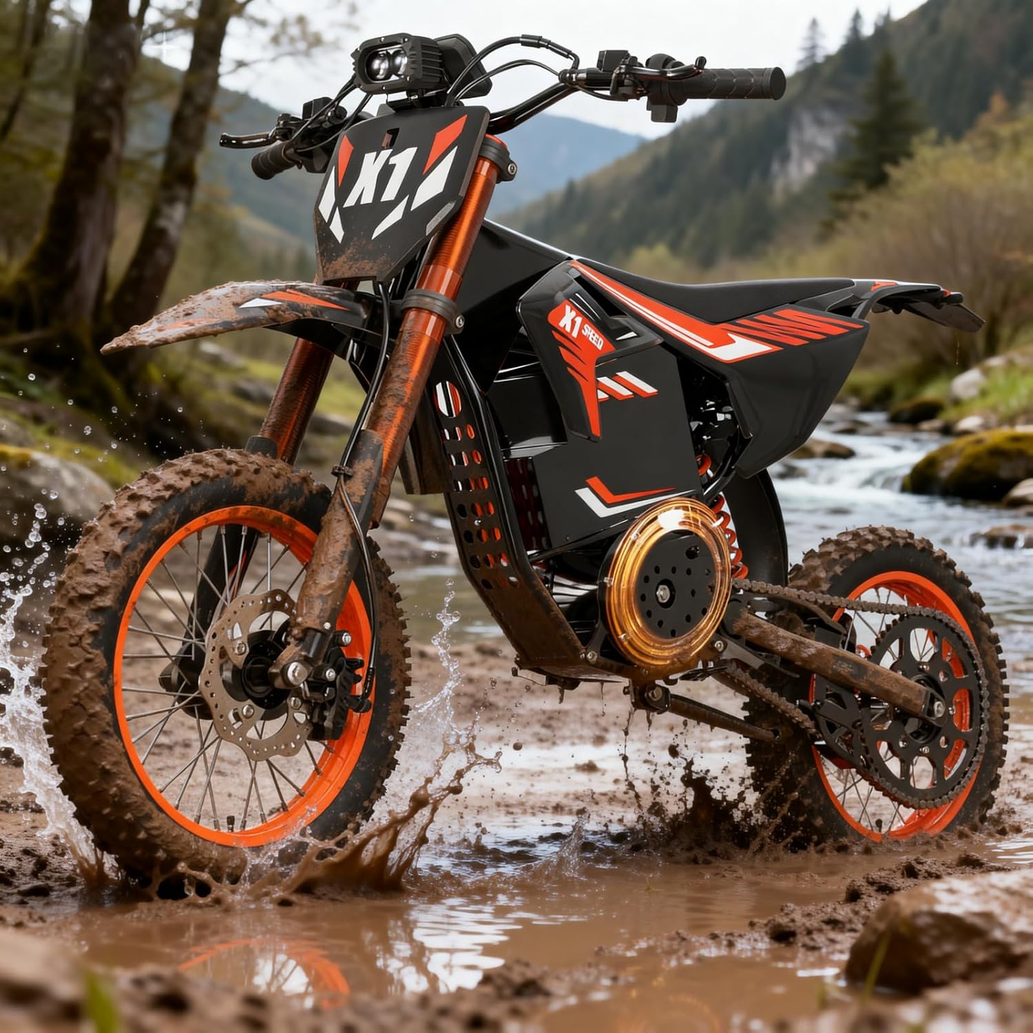 Amazon.com : QRONGE X1 Spark Electric Dirt Bike for Teens Adults, 4500W ...