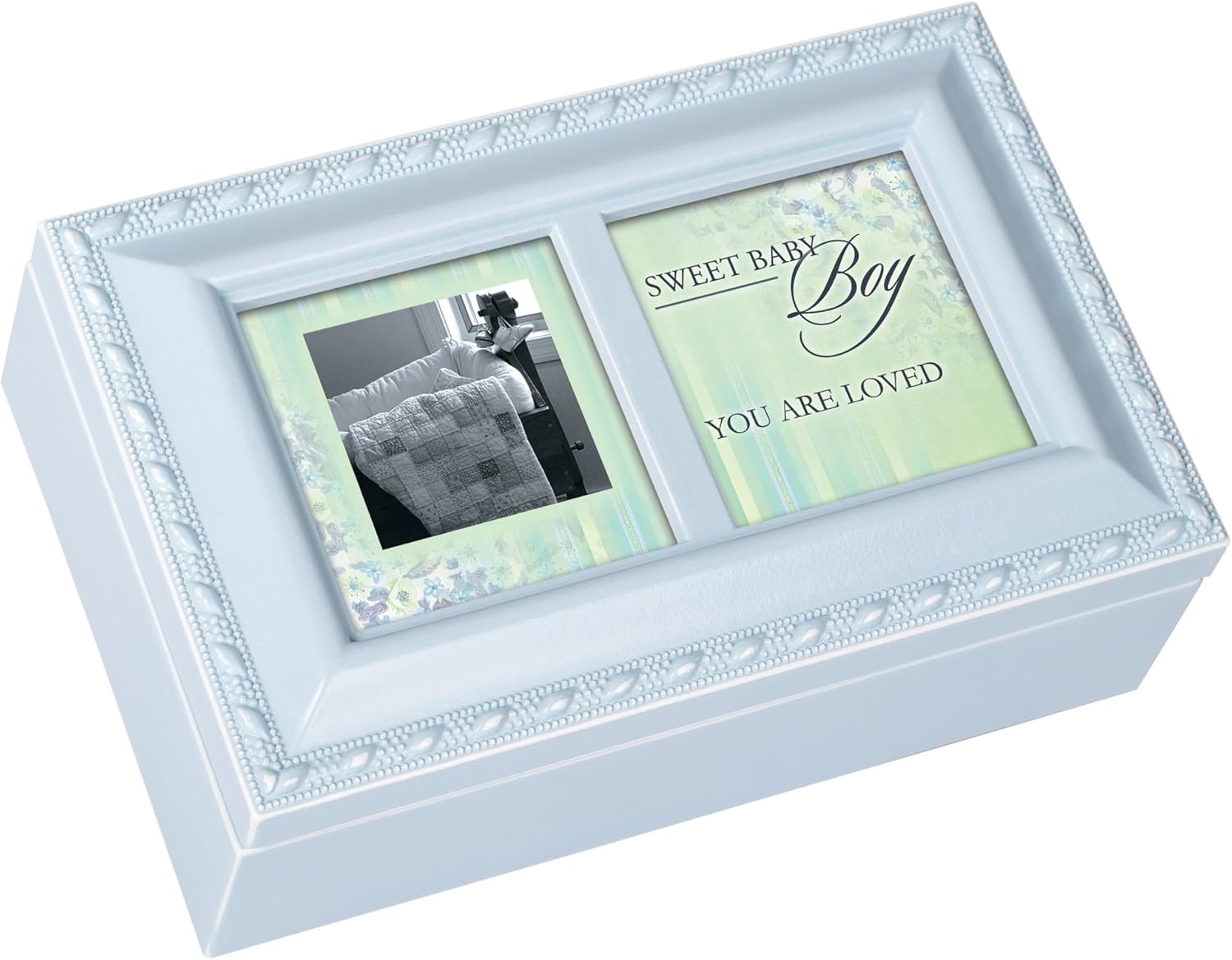 Amazon.com: Cottage Garden Sweet Baby Boy Petite Blue Music Box Plays ...