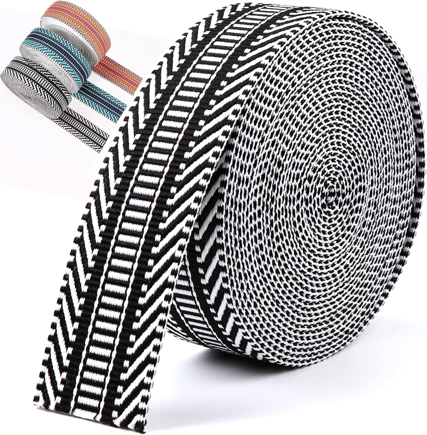 Amazon.com: PECMER Nylon Webbing 1.5 inch -6 Yards Black Jacquard ...