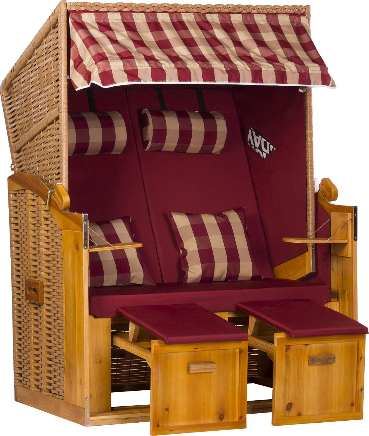 Webavita Strandkorb Ostsee | 2-Sitzer Volllieger Bausatz | Geflecht ...