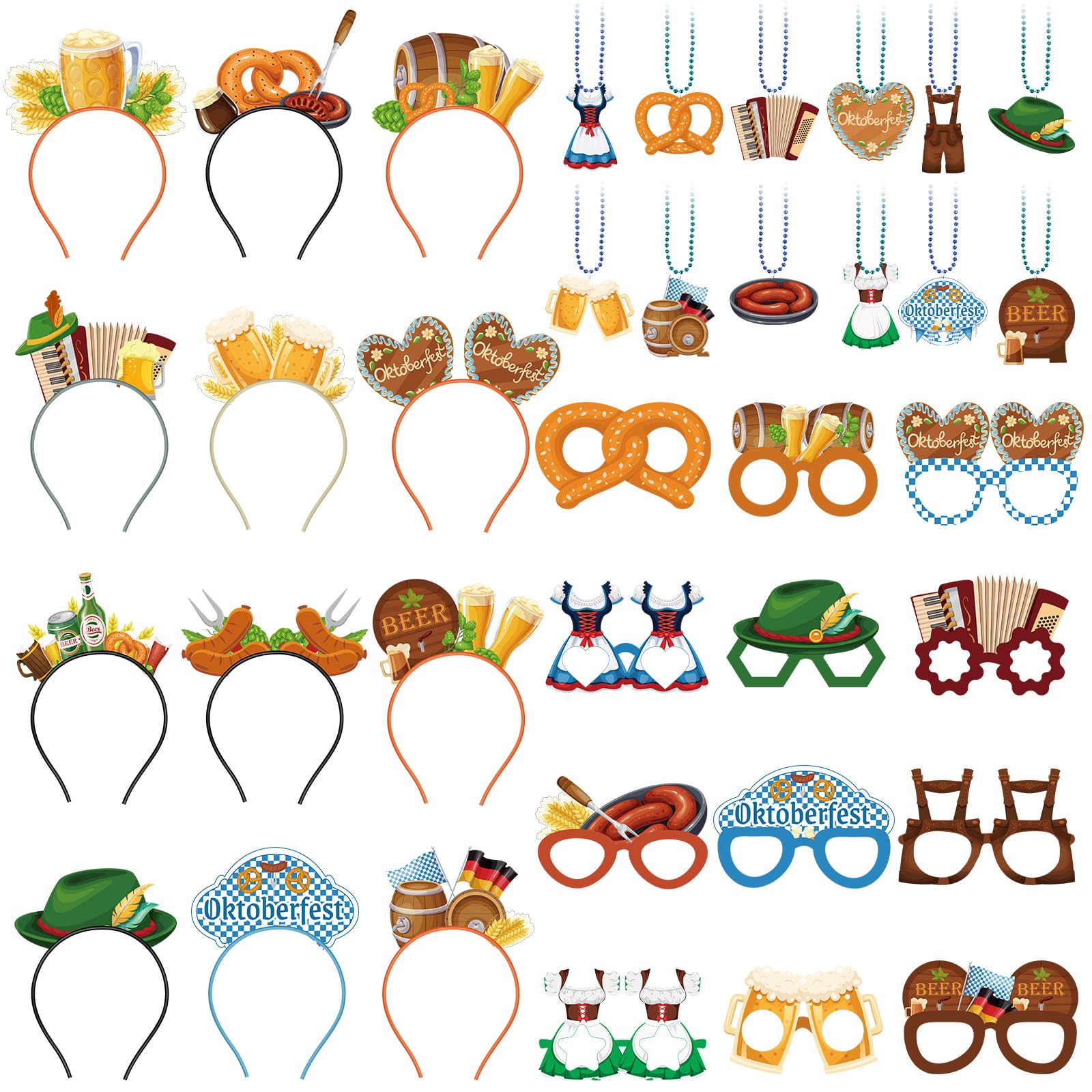 Amazon.com: Herdear 36 Pcs Oktoberfest Party Favors Set Oktoberfest ...