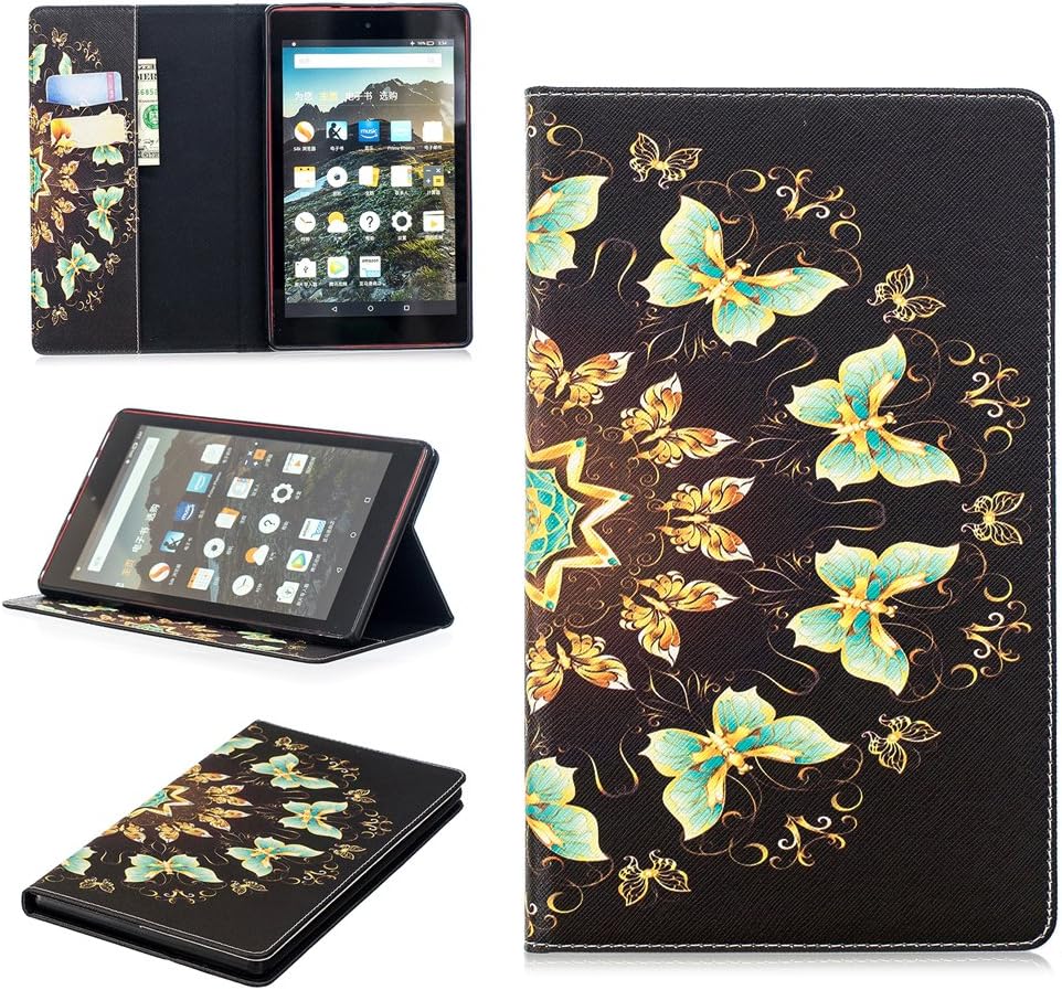 LMFULM® Case for Amazon Kindle Fire HD8 2016/2017 (8.0 Inch) PU Leather ...