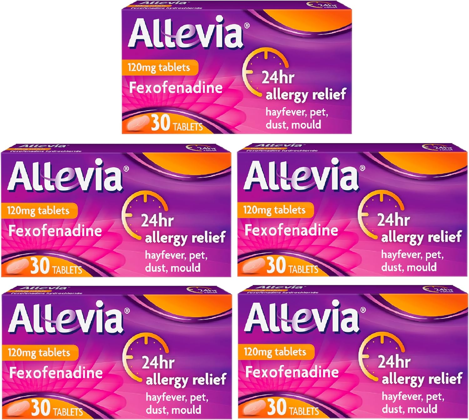 Allevia Allergy Tablets | 120mg Fexofenadine | 24hr Relief Acts within ...