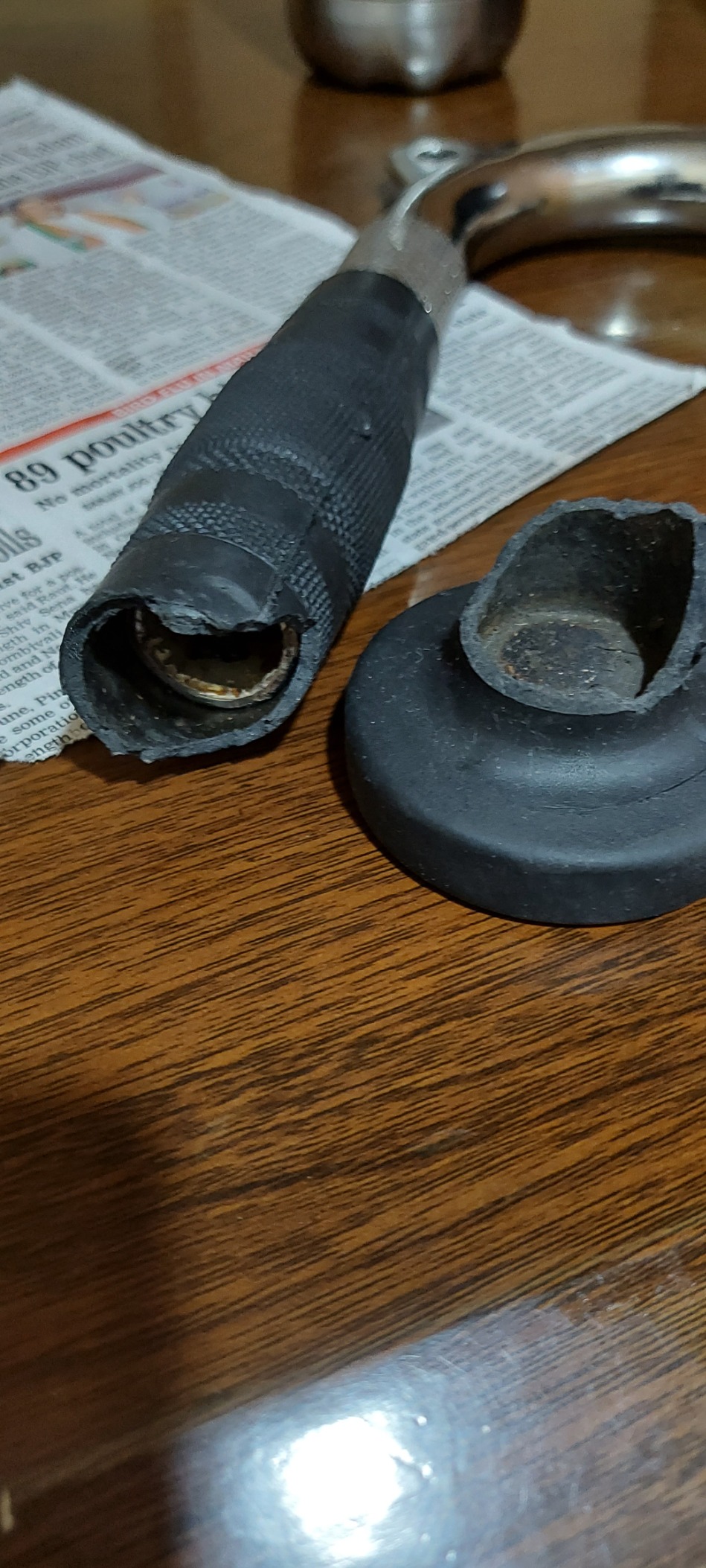 ZEBB Gym Steel V-Handle, Triceps V Bar, Triceps V Handle (Silver and ...