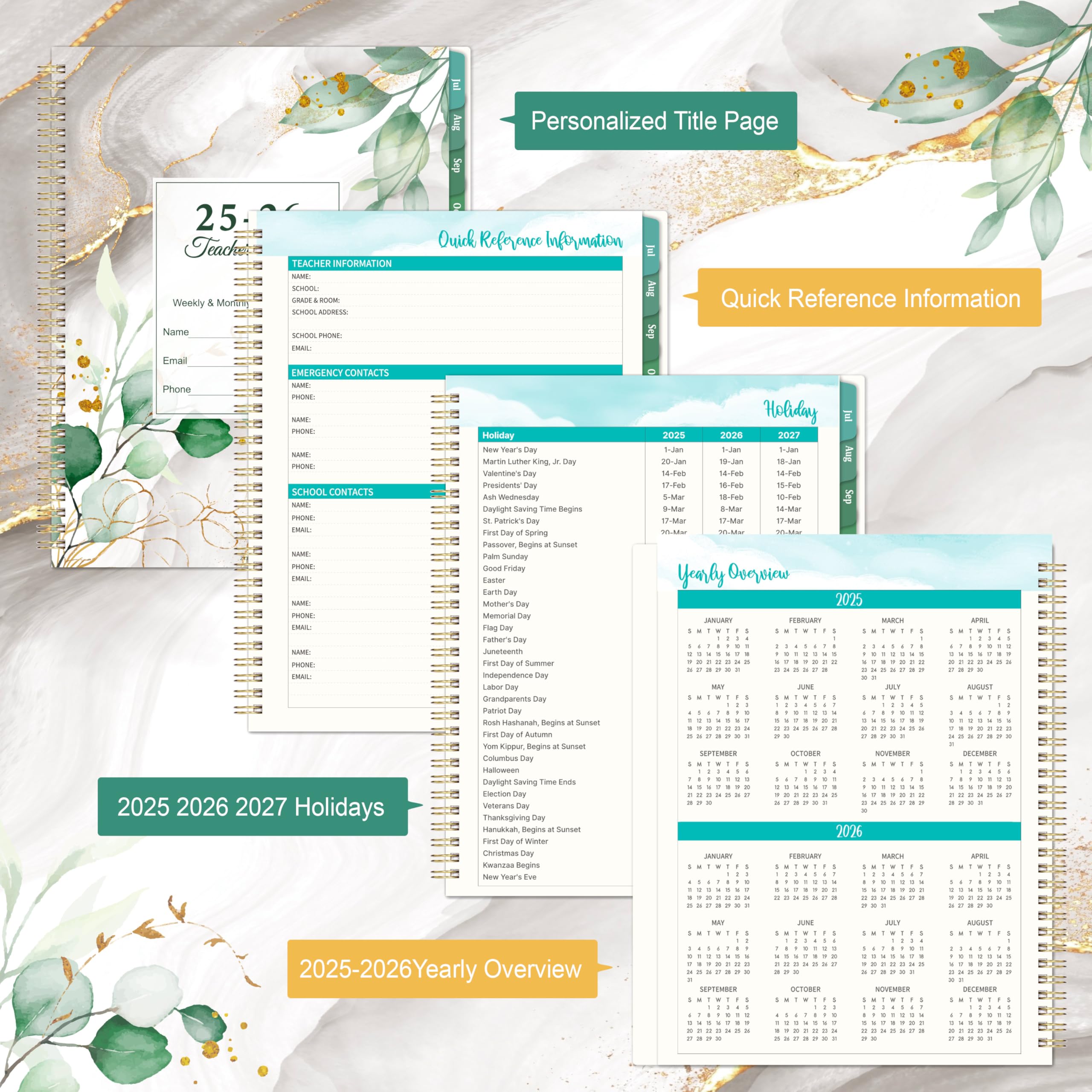 Snapklik.com : Teacher Planner 2025-2026 - Academic Lesson Planner 2025 ...
