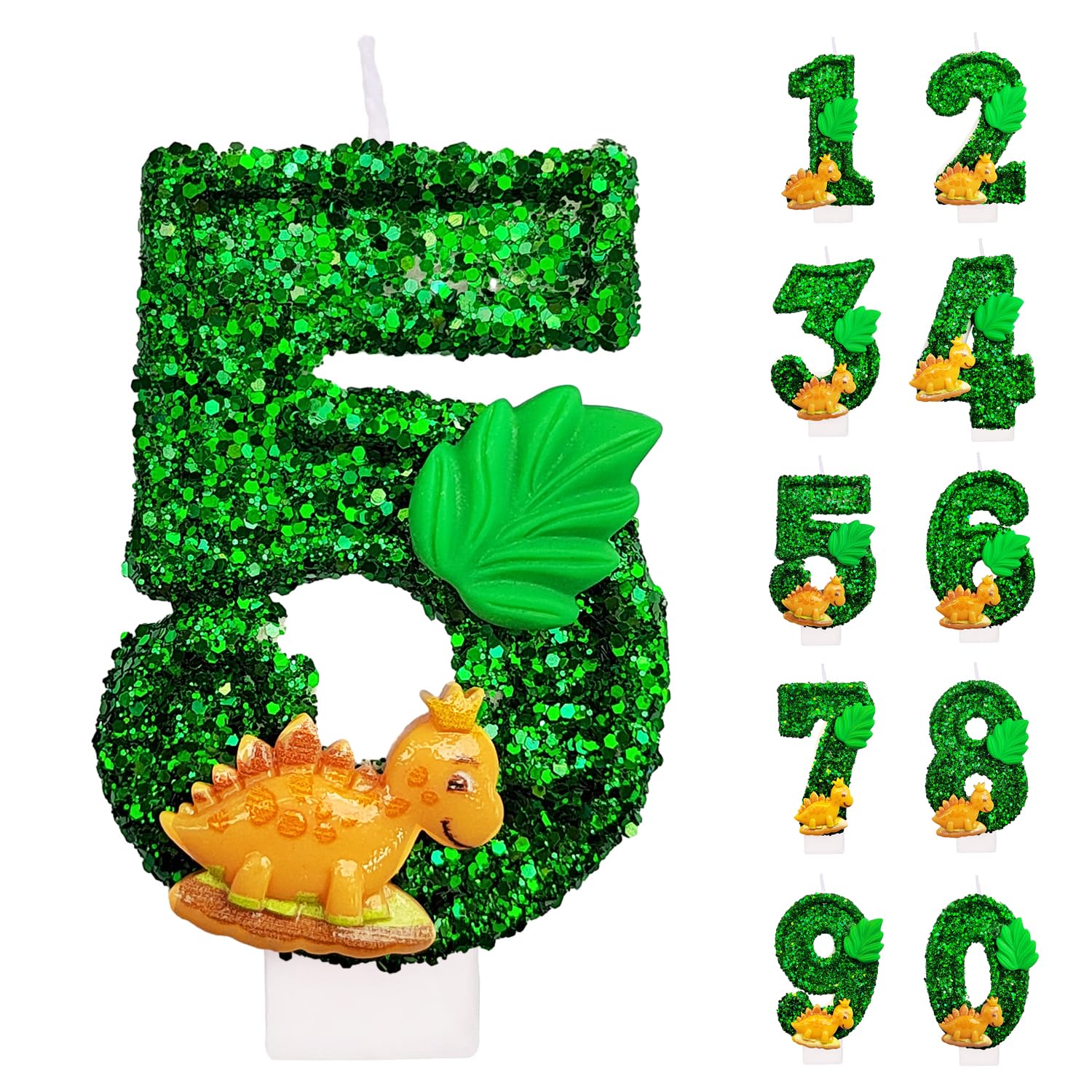 Amazon.com: Dinosaur Birthday Number Candles,Cake Numeric Candles ...